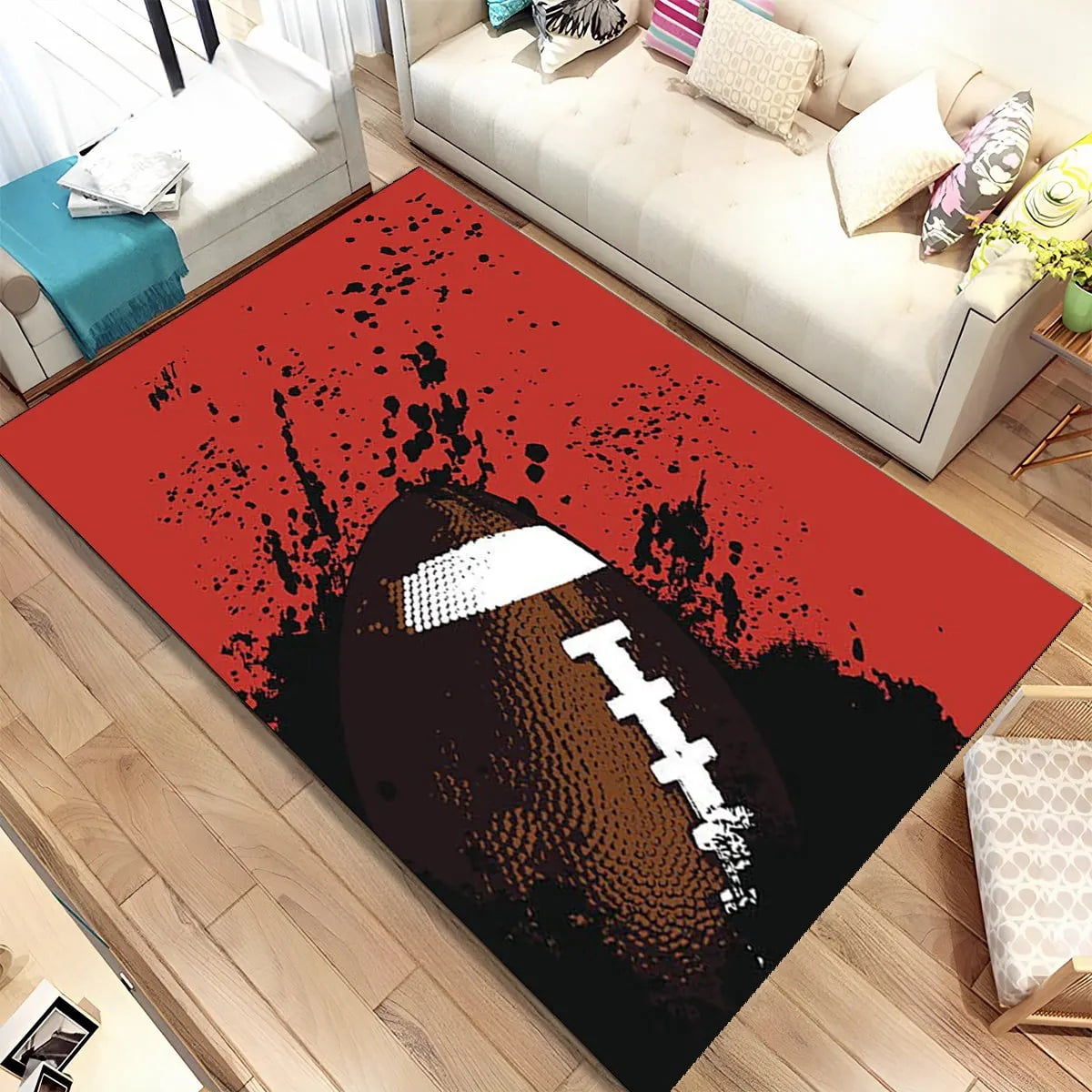 Rugby American Football Field Area Rug Carpet Rug for Living Room ...