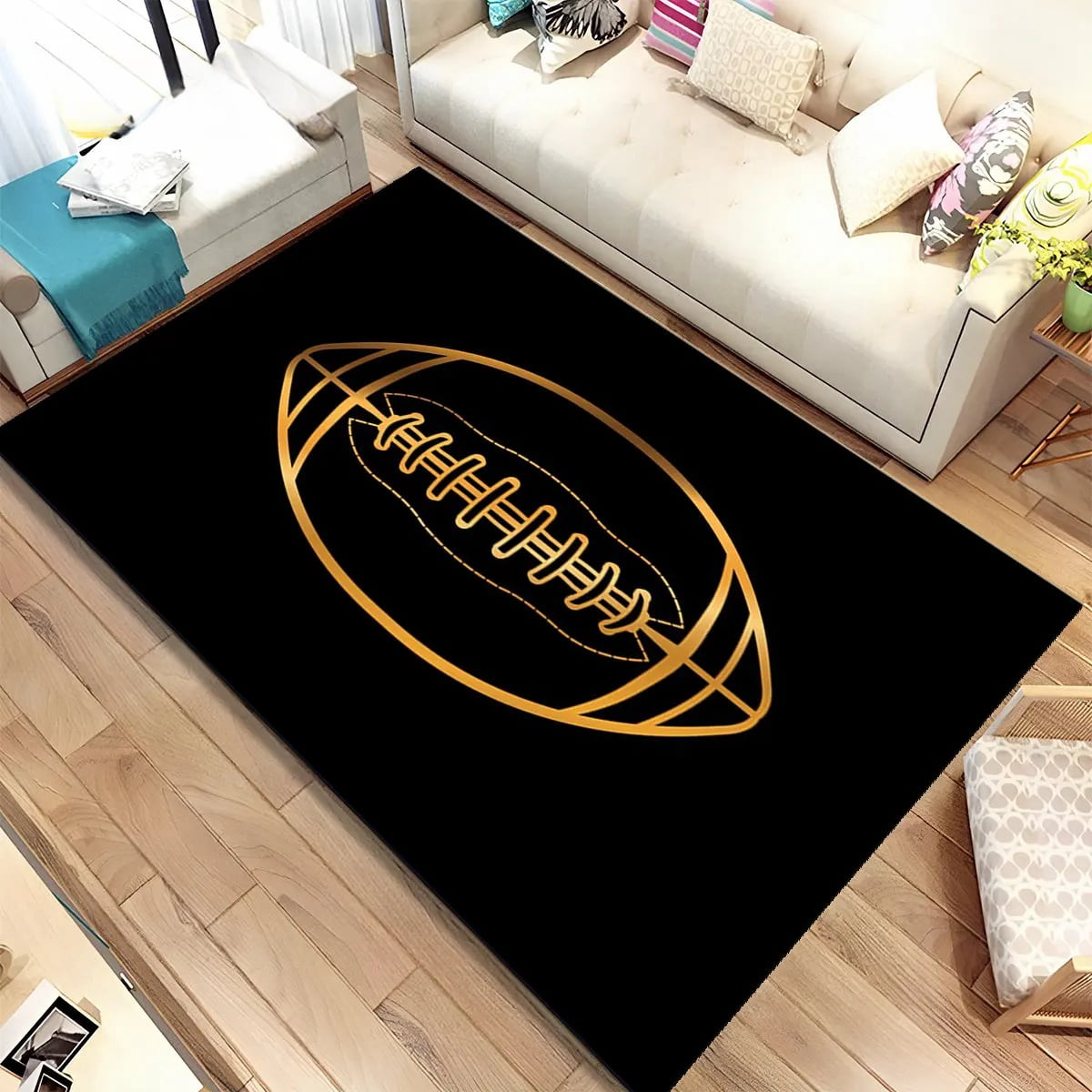 Rugby American Football Field Area Rug Carpet Rug for Living Room ...