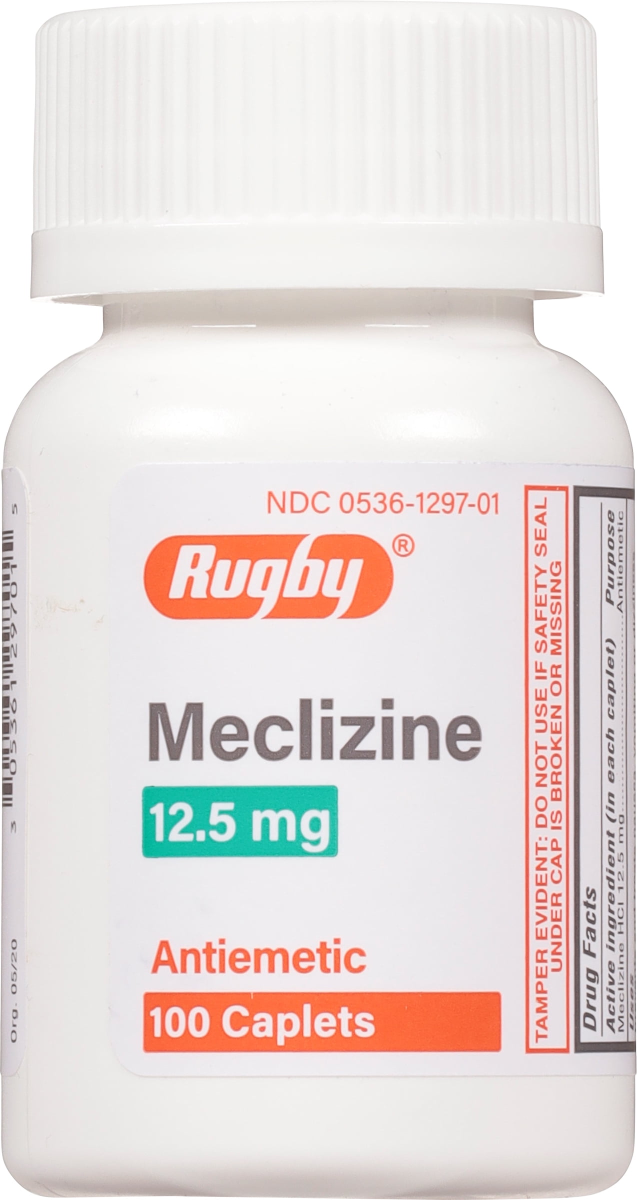 Rugby Antiemetic Meclizine 12.5 mg - 100 Caplets - Walmart.com