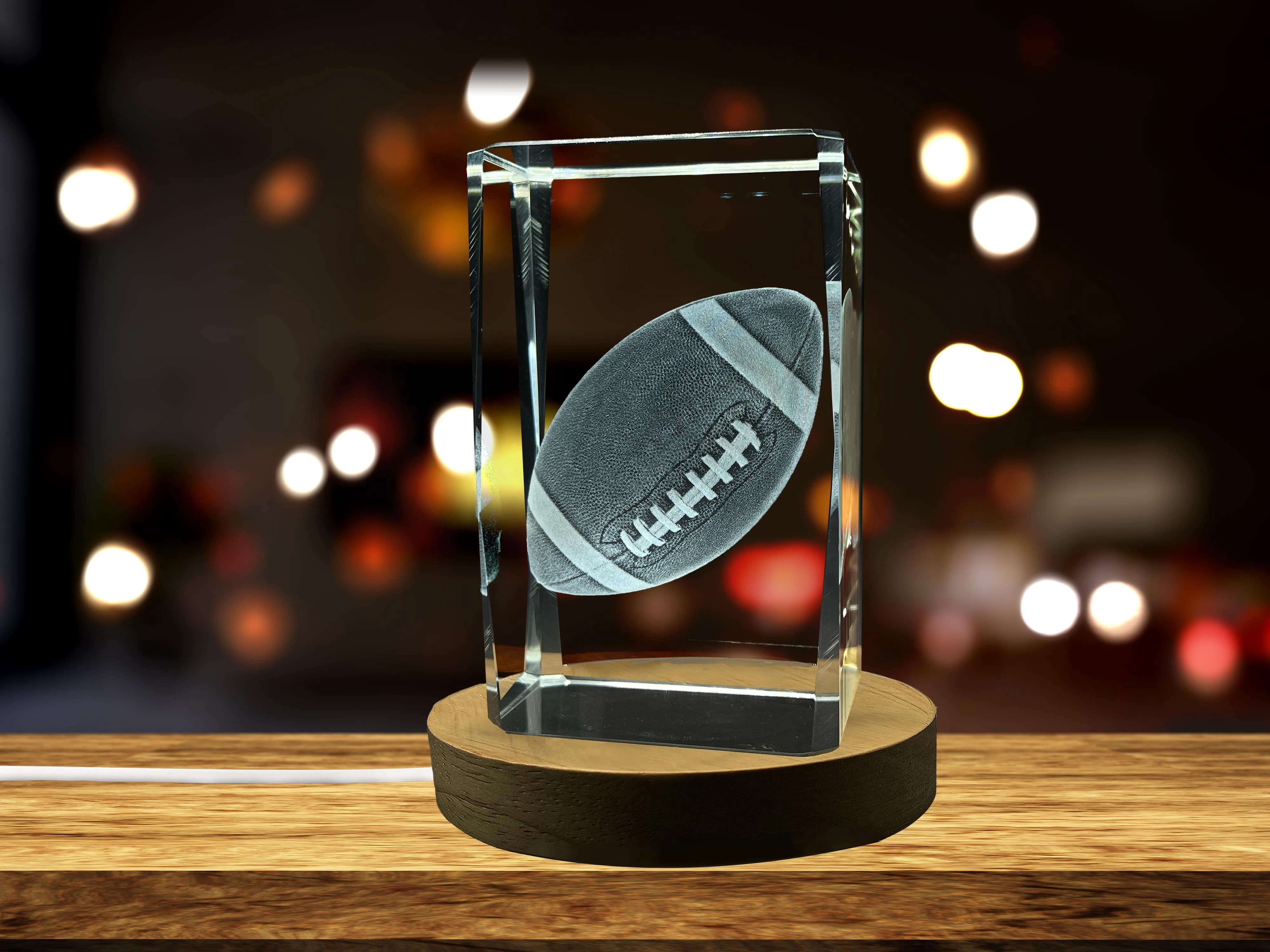 Rugby Art | 3d Engraved Crystal Keepsake | Décor | Rugby Player Gift ...