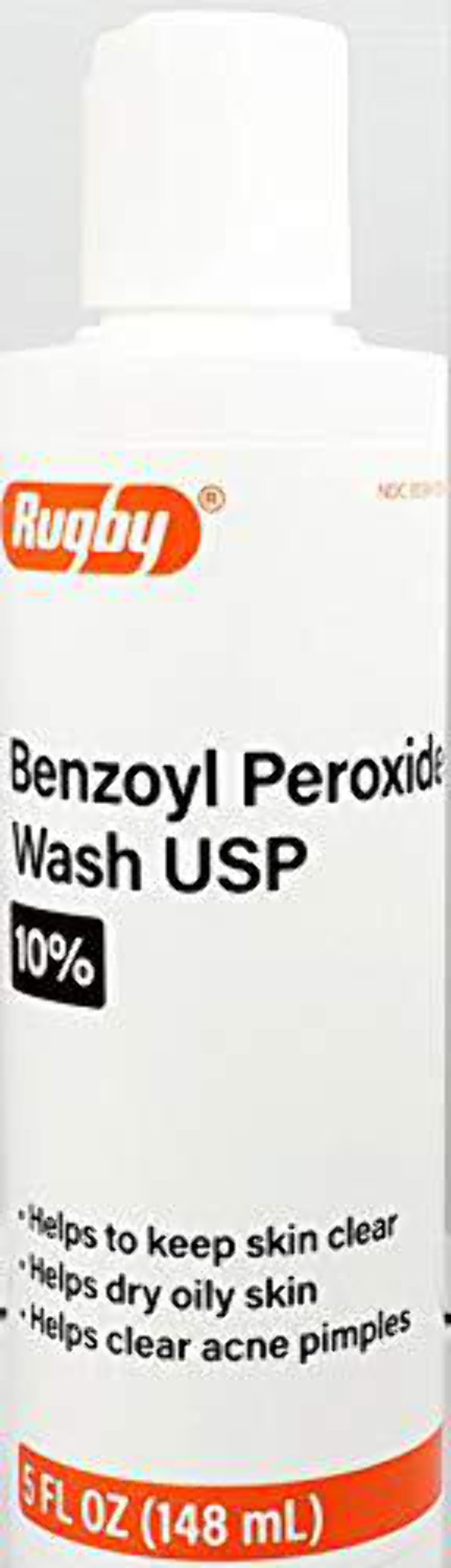 Rugby Benzoyl Peroxide Wash USP 10%, 5 fl oz Bottle HSA/FSA Eligible ...