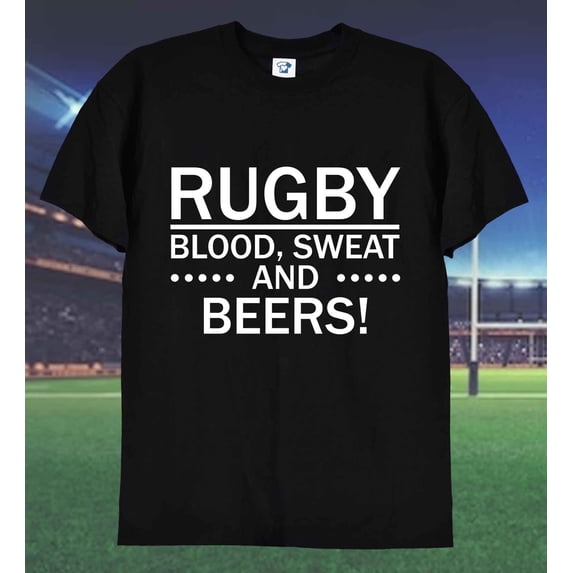 Rugby Blood Sweat and Beers, Funny Mens Unisex T-Shirt, England Rugby ...