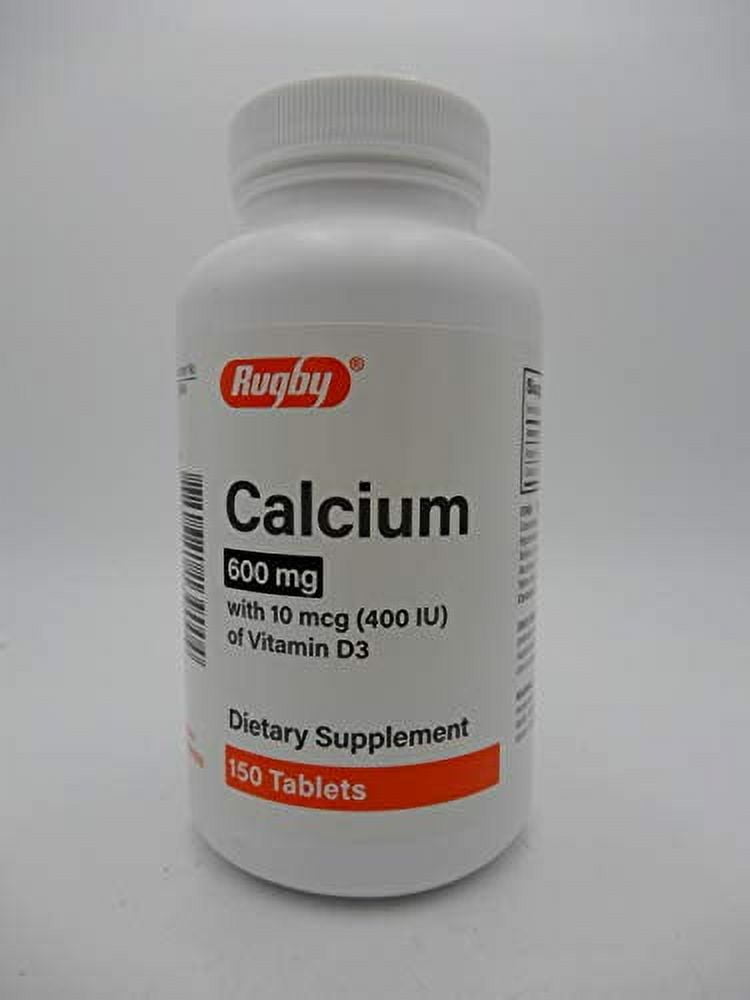 Major Rugby Calcium 600 mg, Vitamin D3 10mcg (400 IU), 150 Tablets, 3 ...