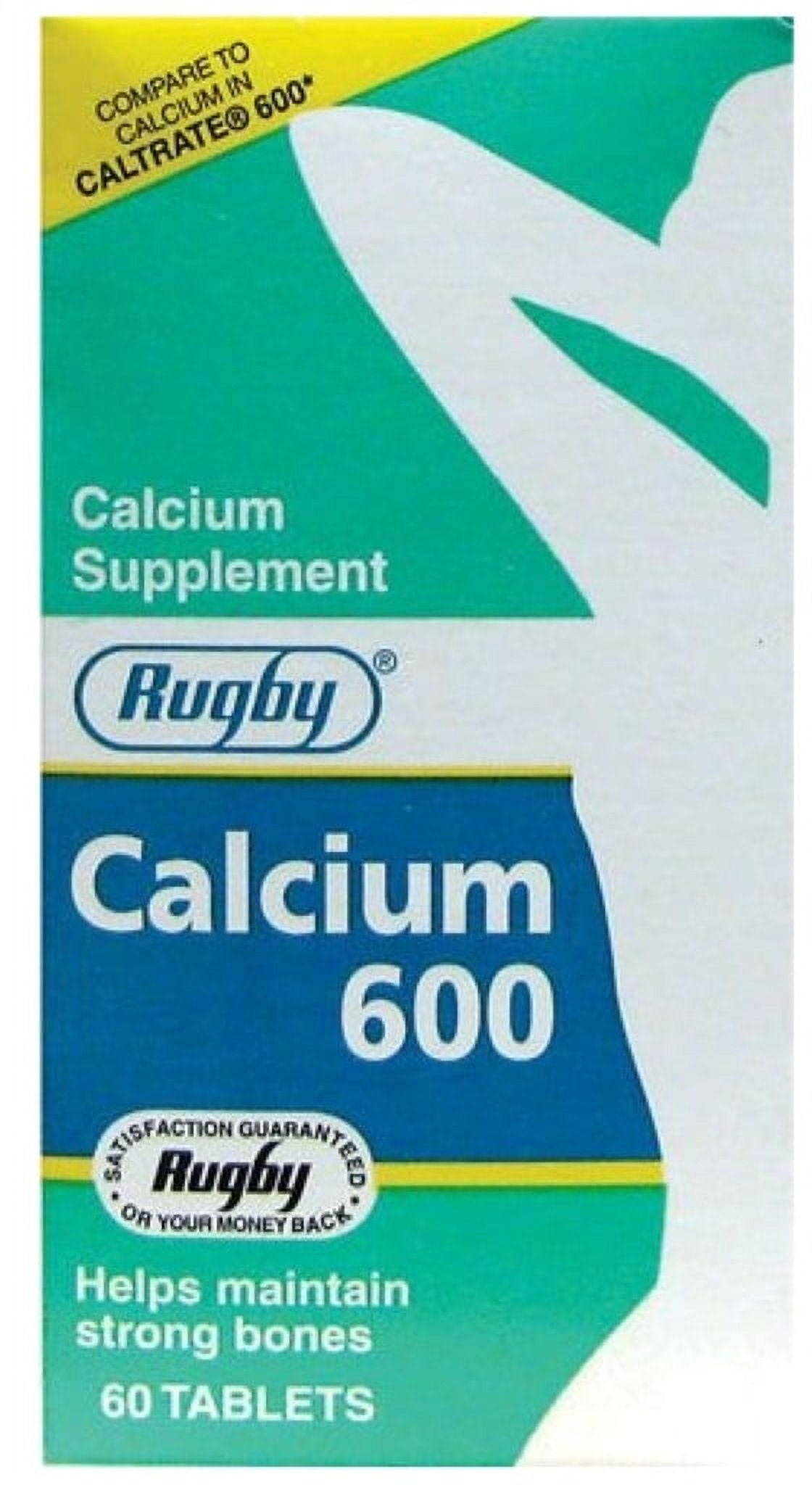 Rugby Calcium Tablets to Reduce Risk Of Osteoporosis, 60 Count ...