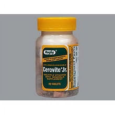 Rugby Cerovite Jr. Multiple Vitamin with Mineral Supplement Tablets, 60 ...