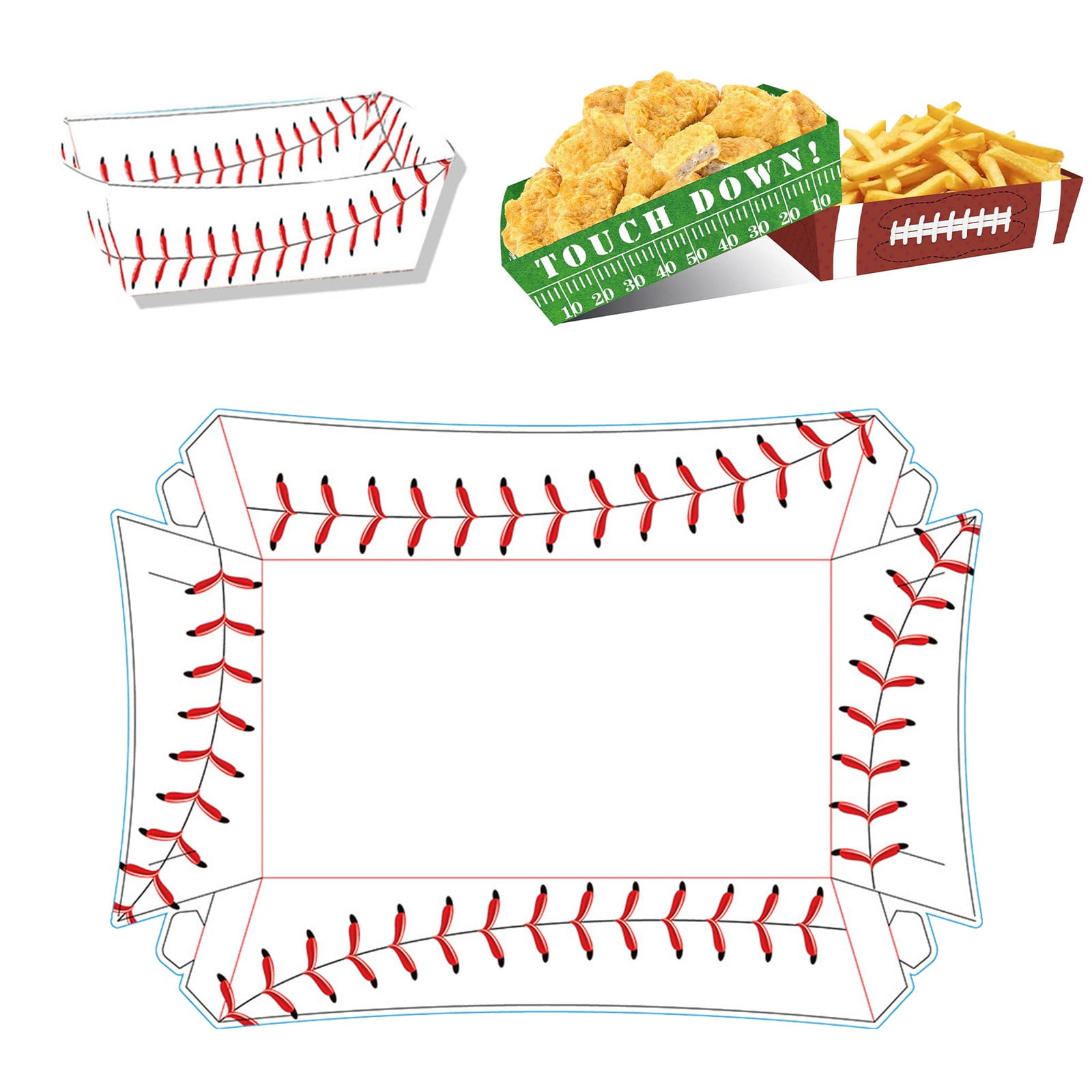 Rugby Chicken Burger Packaging Boxes, French Fries, Chicken and Rice ...