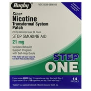 Equate Nicotine Transdermal System Step 3 Clear Patches, 7 mg, 14 Count ...