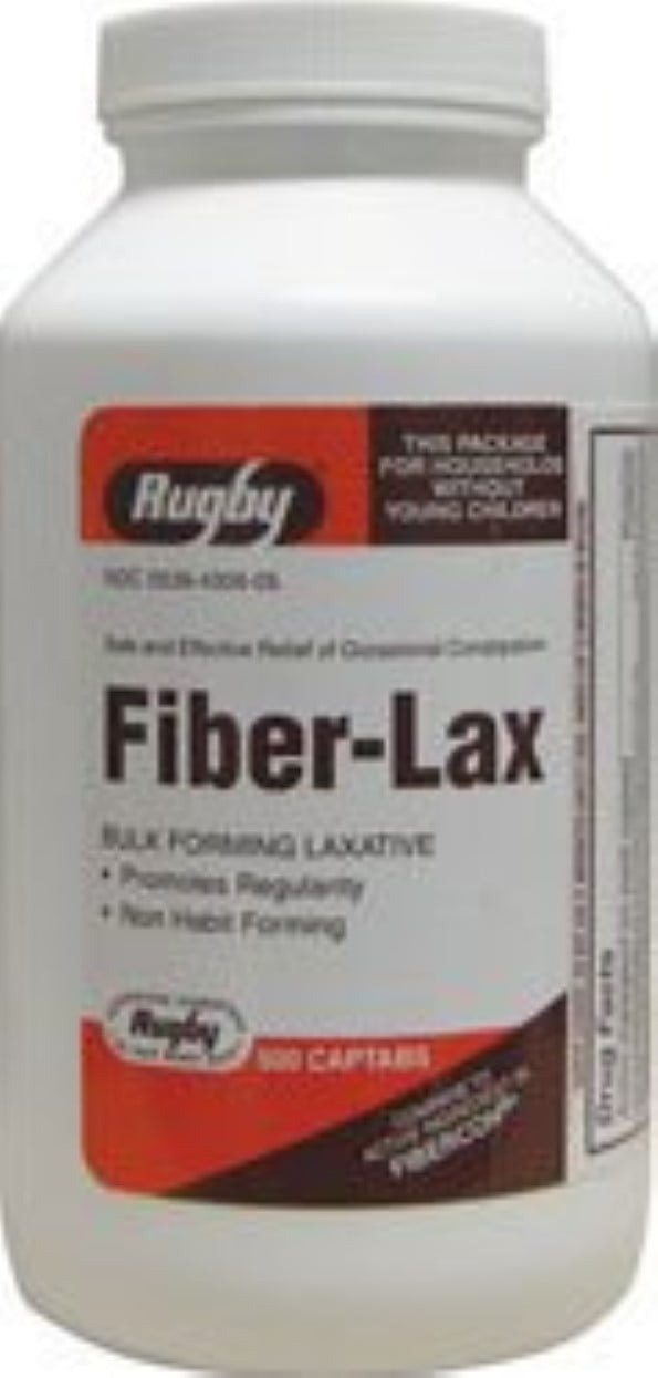 Rugby Fiber-Lax 625 mg Tablets 500 ea (Pack of 3) - Walmart.com
