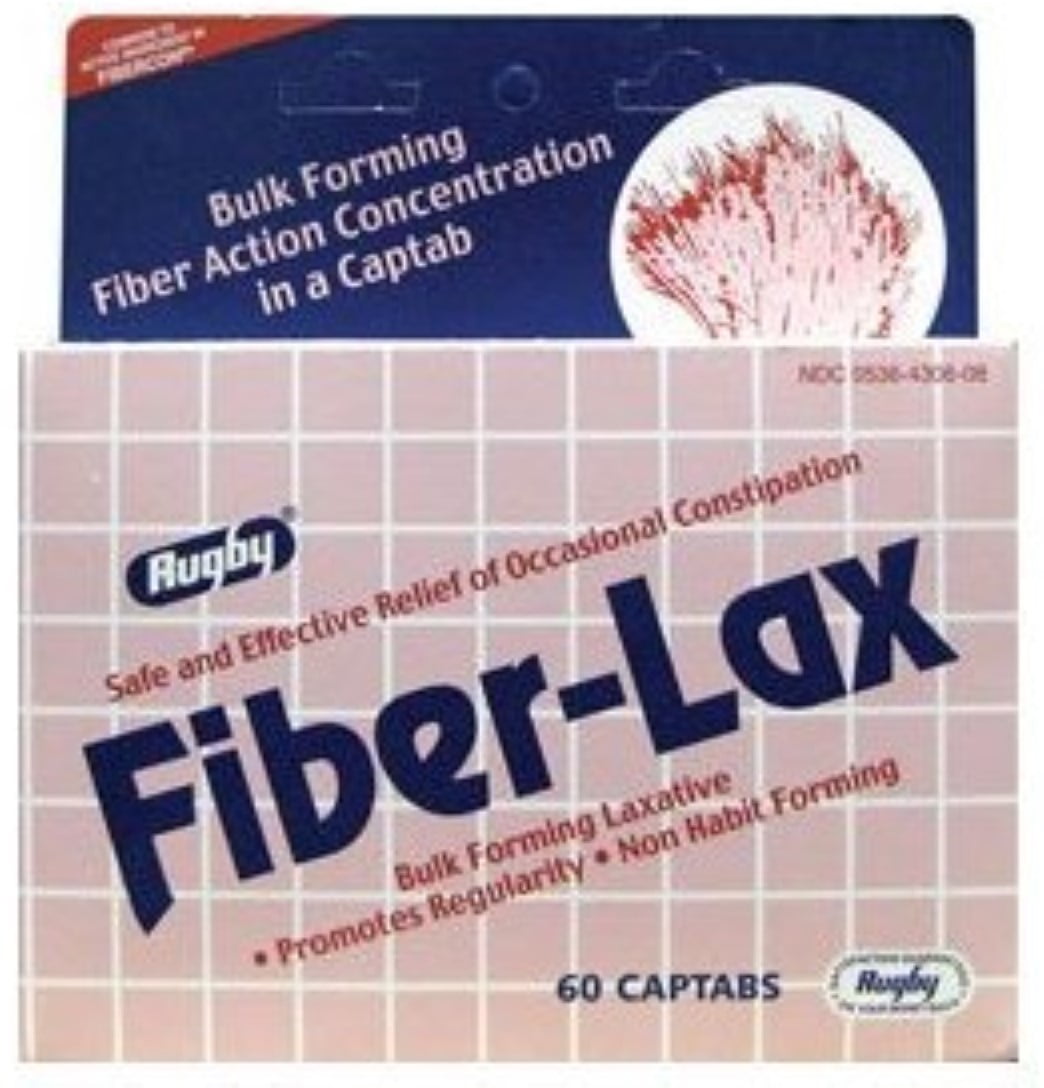 Rugby Fiber-Lax 625 mg Tablets 60 ea (Pack of 4) - Walmart.com