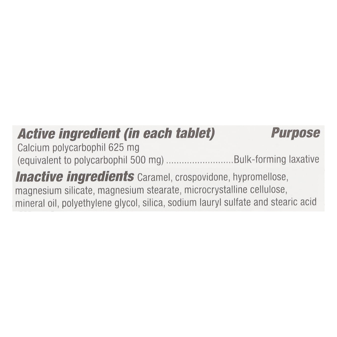 Rugby Fiber-Lax Polycarbo 500Mg Tab Calcium Polycarbophil-625 Mg White ...
