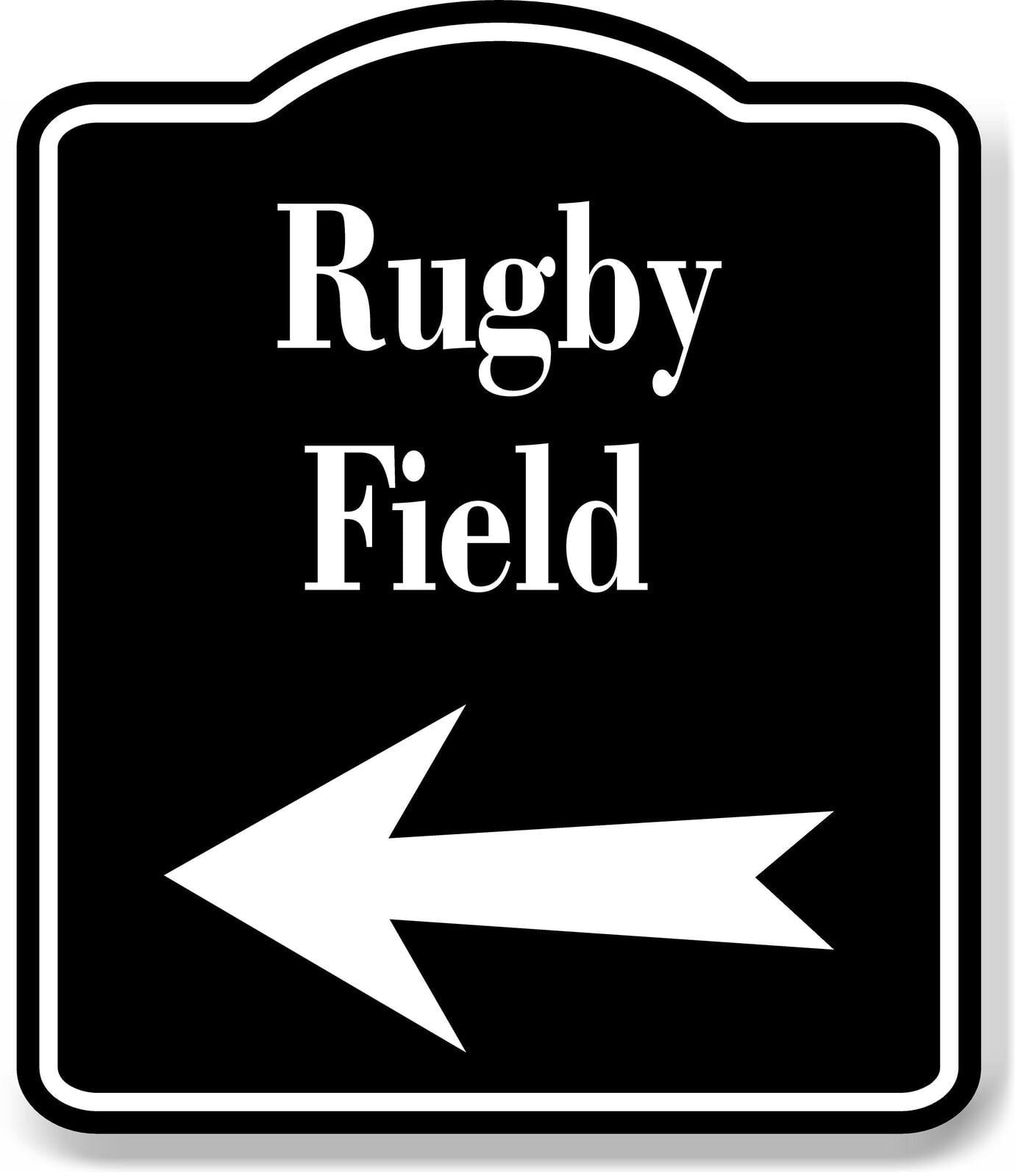 Rugby Field Left Arrow BLACK Aluminum Composite Sign, 20"x24" - Walmart.com