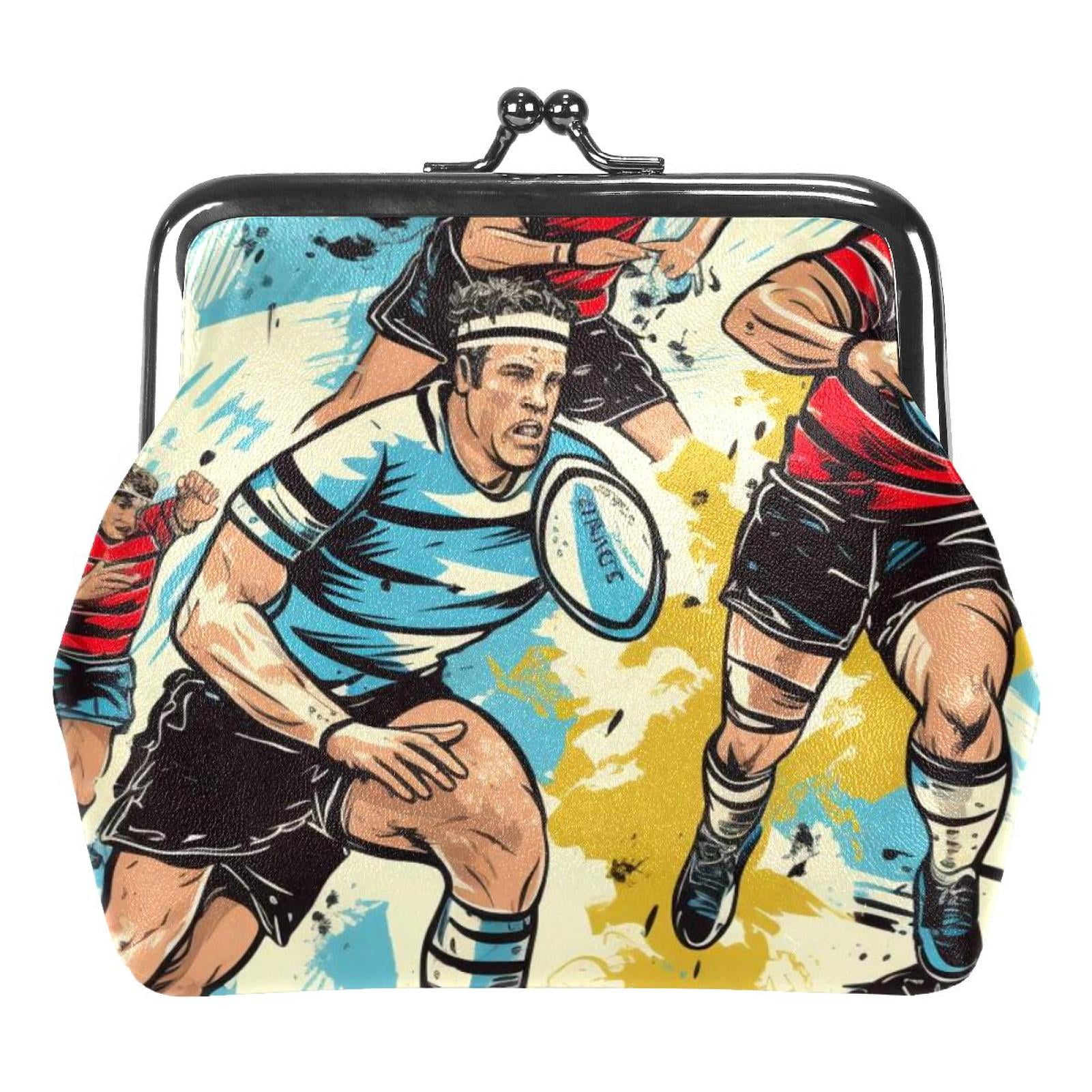 Rugby Football Coin Purse Wallet Bag Change Pouch Gifts for Women Kids ...
