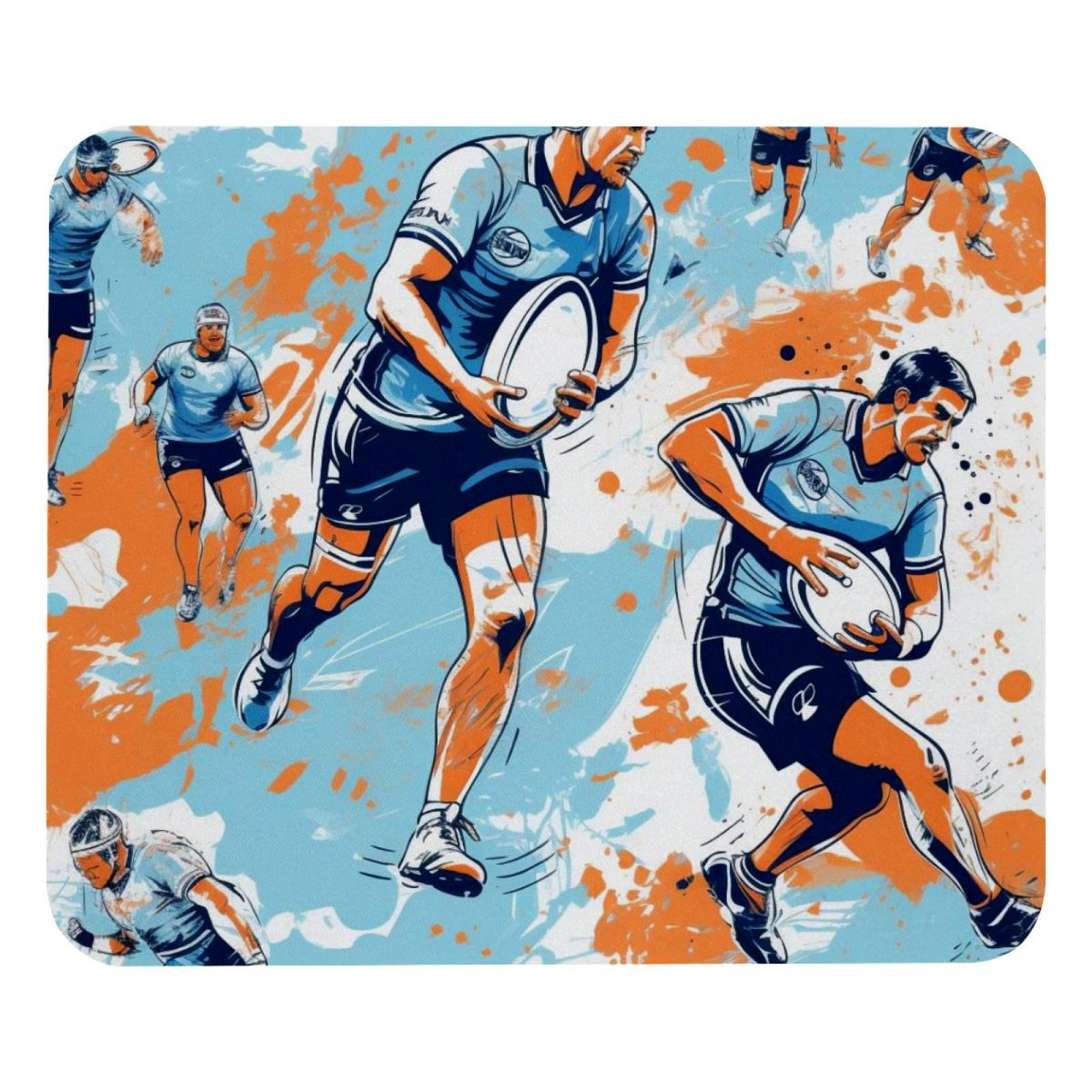 Rugby Football Computer Mouse Pad,Rubber Mouse Mat for Gaming, Office ...