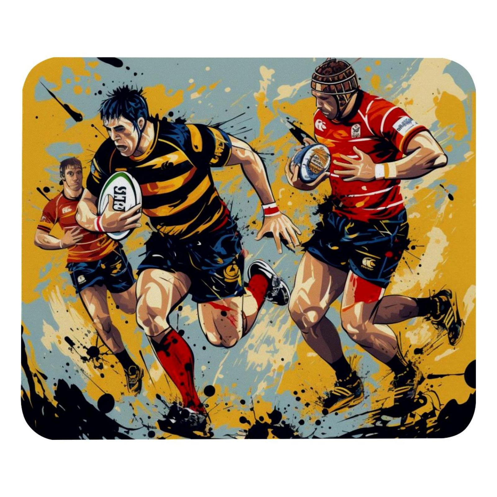 Rugby Football Computer Mouse Pad,Rubber Mouse Mat for Gaming, Office ...