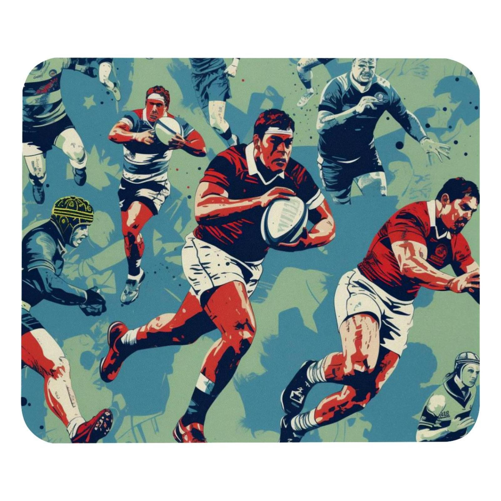Rugby Football Computer Mouse Pad,Rubber Mouse Mat for Gaming, Office ...