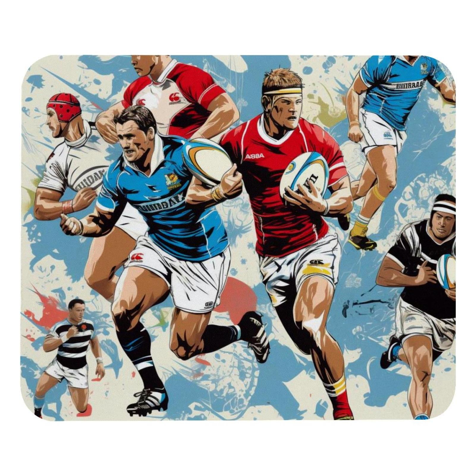 Rugby Football Computer Mouse Pad,Rubber Mouse Mat for Gaming, Office ...