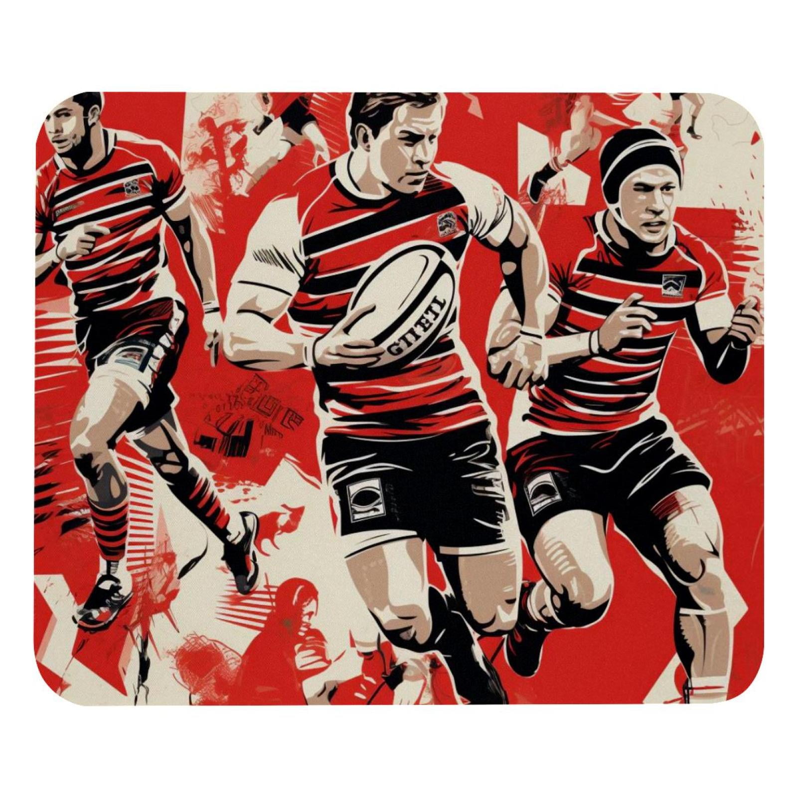 Rugby Football Computer Mouse Pad,Rubber Mouse Mat for Gaming, Office ...