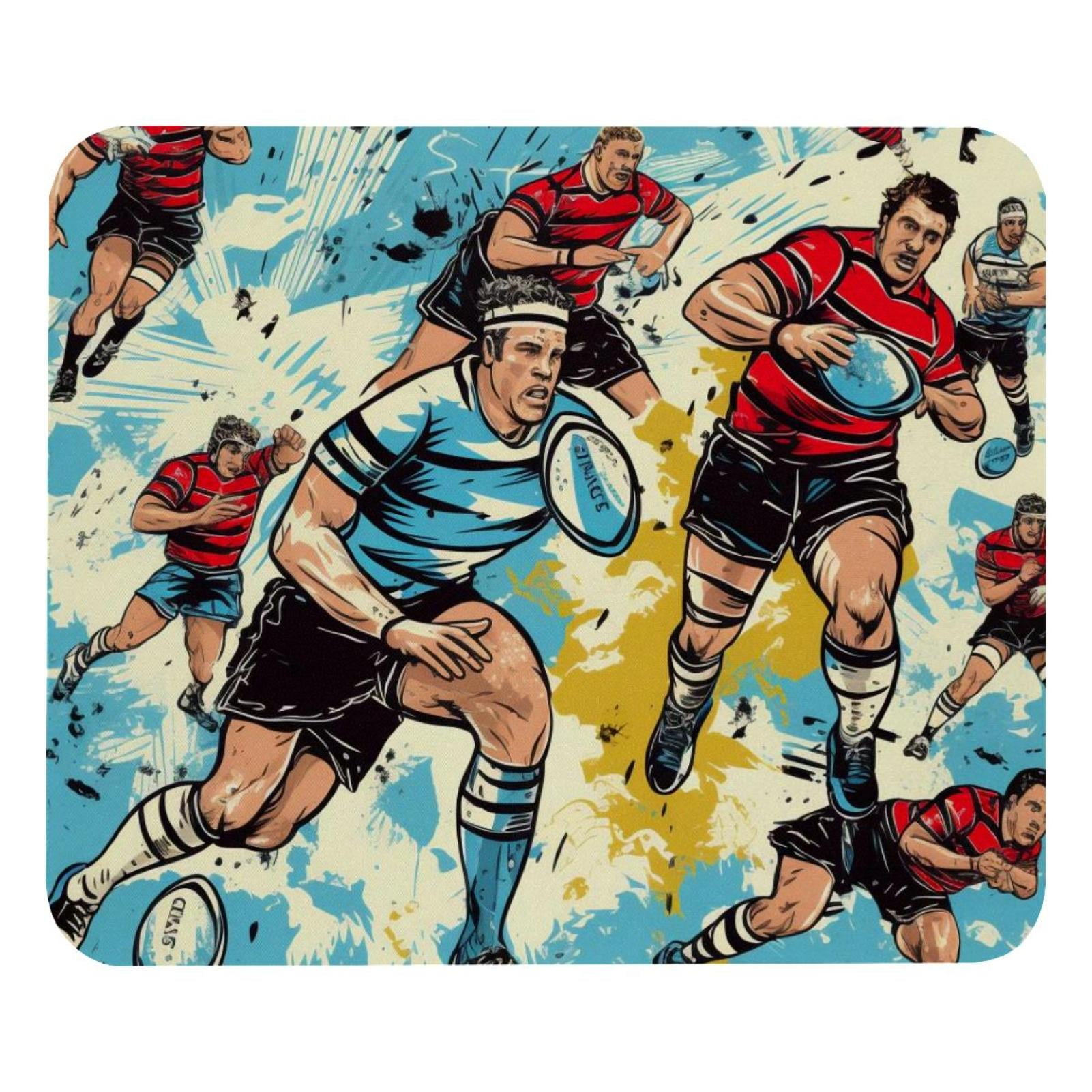 Rugby Football Mouse Pad, Cloth with Rubberized Base - Walmart.com