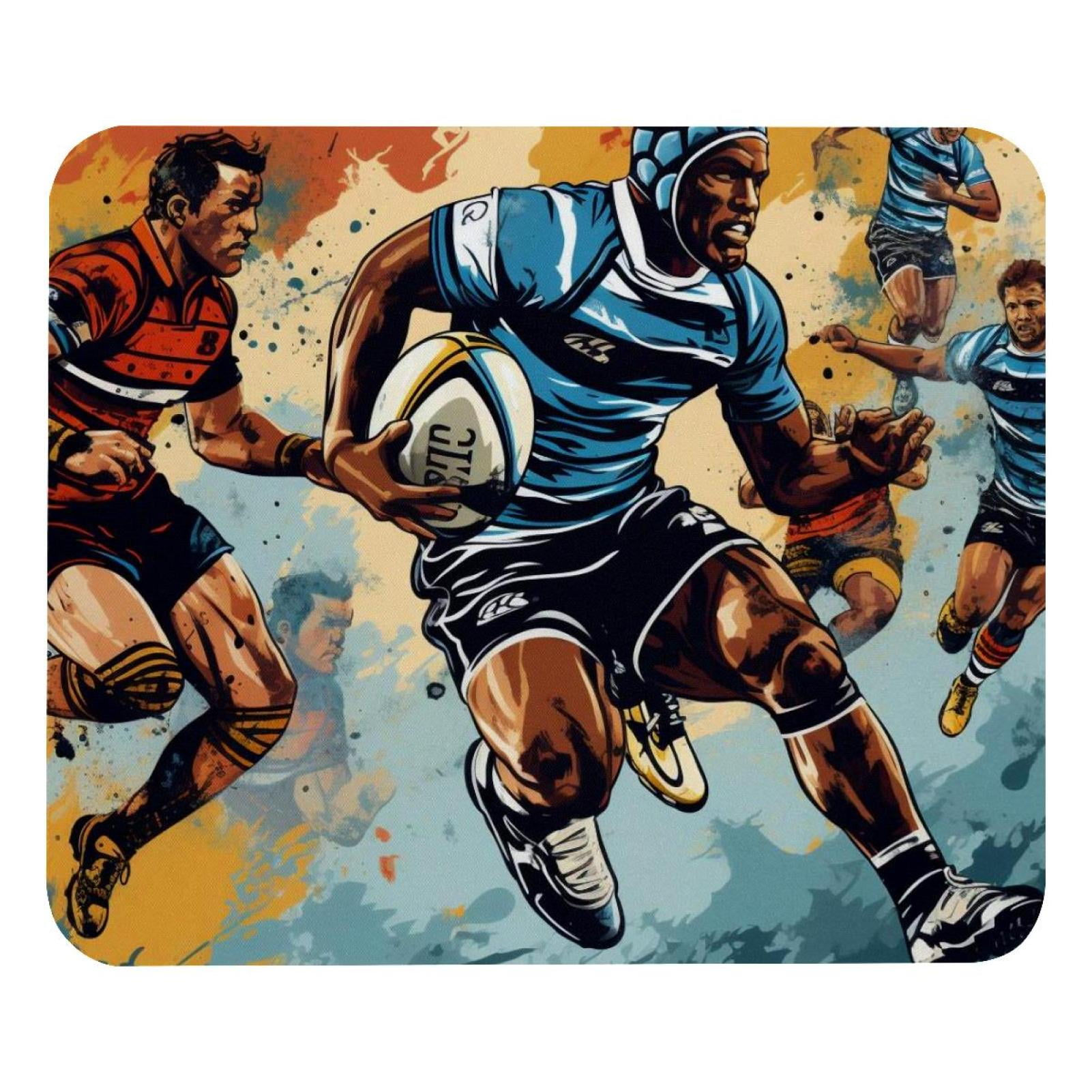 Rugby Football Mouse Pad, Cloth with Rubberized Base - Walmart.com