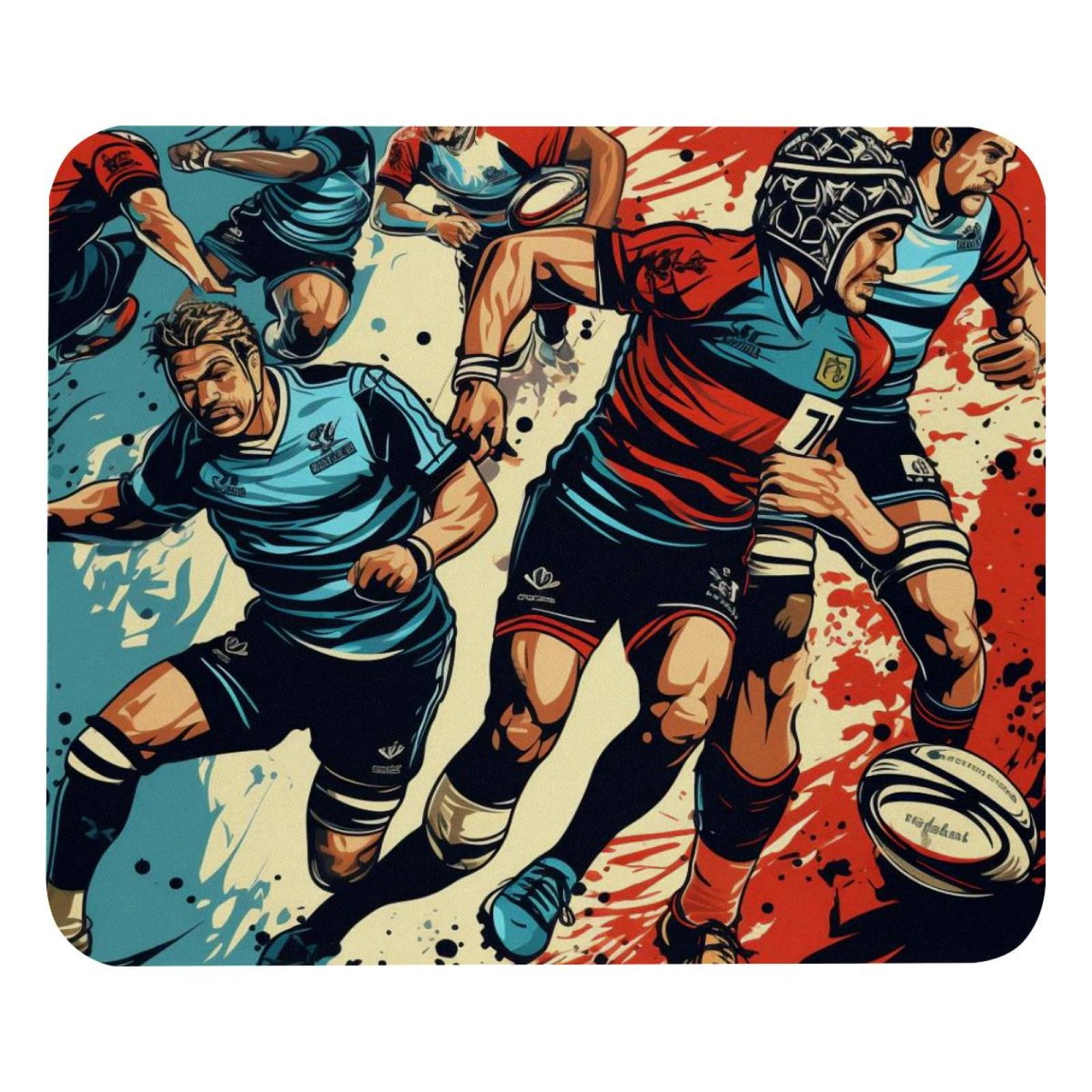 Rugby Football Mouse Pad, Personality Design Rubber Base for Office ...