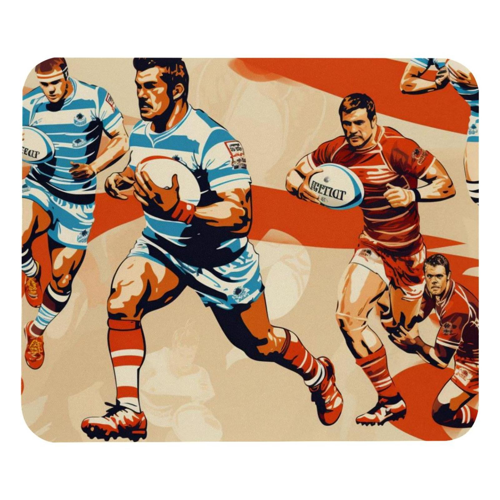 Rugby Football Mouse Pad, Personality Design Rubber Base for Office ...