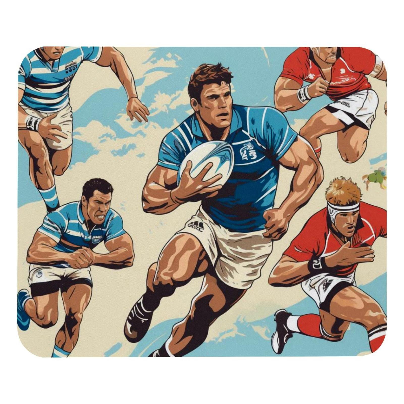 Rugby Football Mouse Pad, Personality Design Rubber Base for Office ...