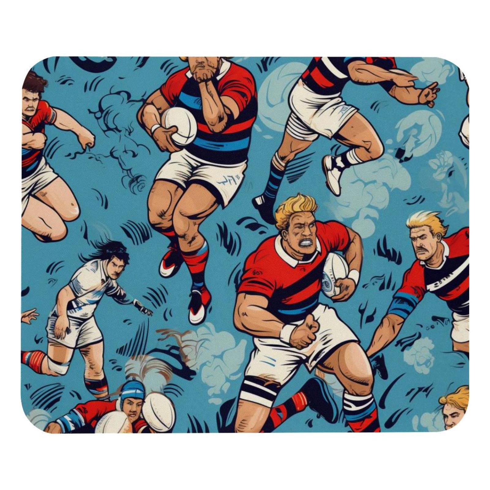 Rugby Football Mouse Pad, Personality Design Rubber Base for Office ...