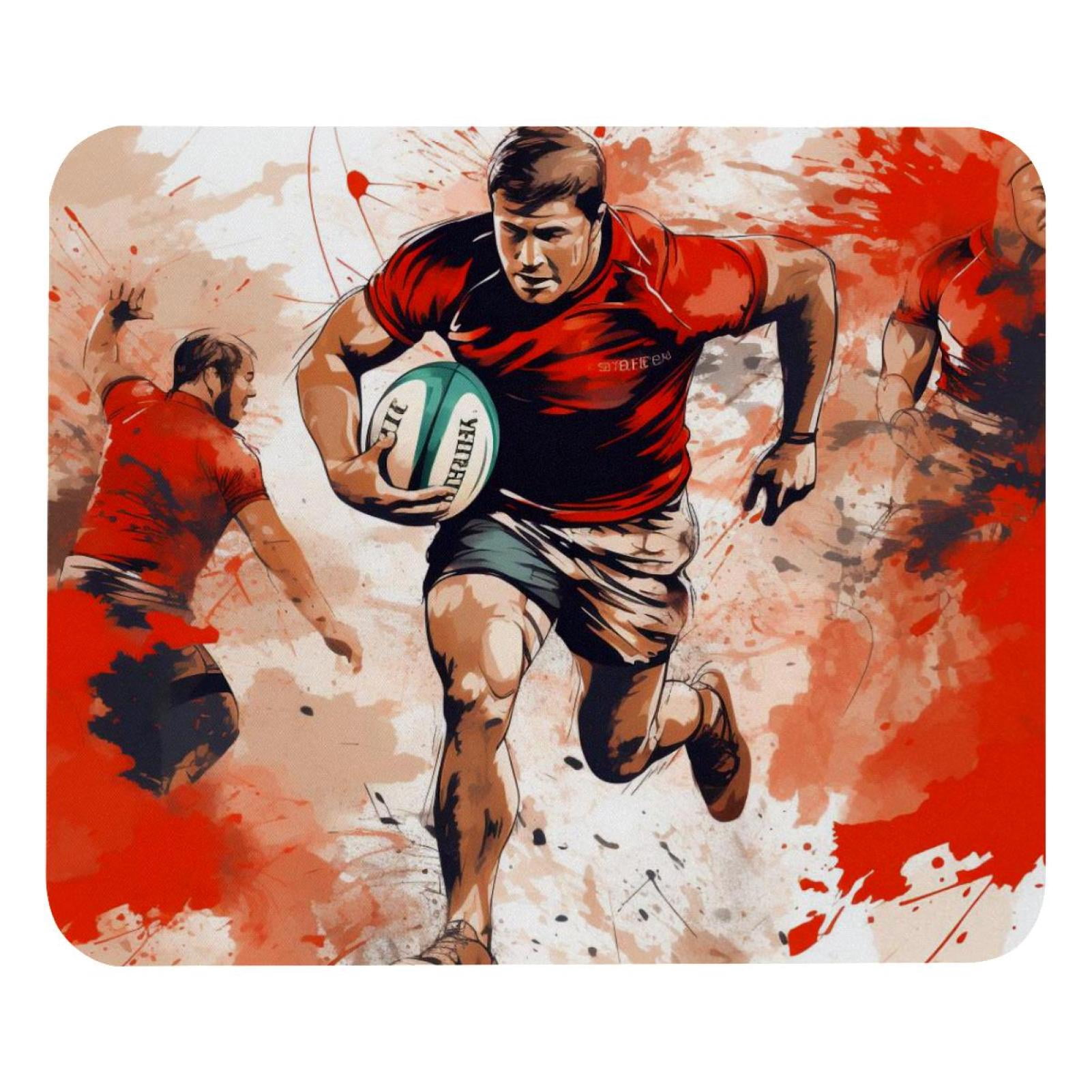 Rugby Football Mouse Pad, Personality Design Rubber Base for Office ...