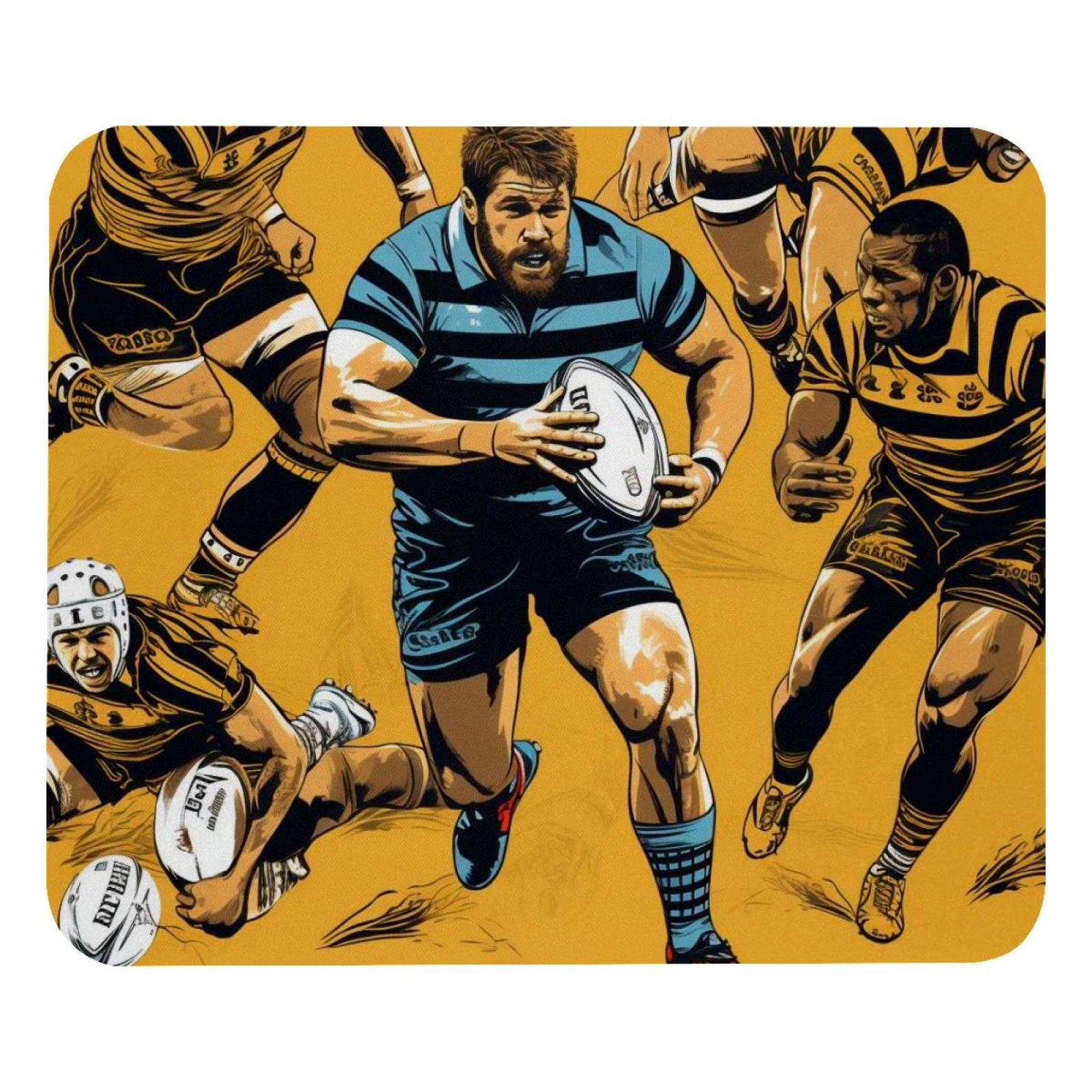Rugby Football Mouse Pad, Rubber Base Computer Mouse Pads for Wireless ...