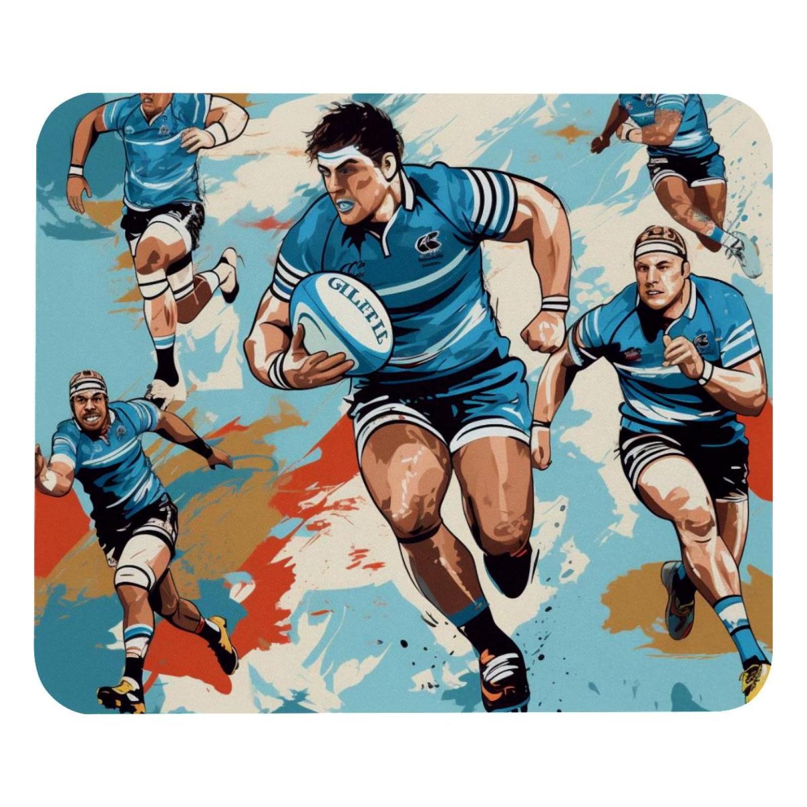 Rugby Football Mouse Pad, Rubber Base Computer Mouse Pads for Wireless ...
