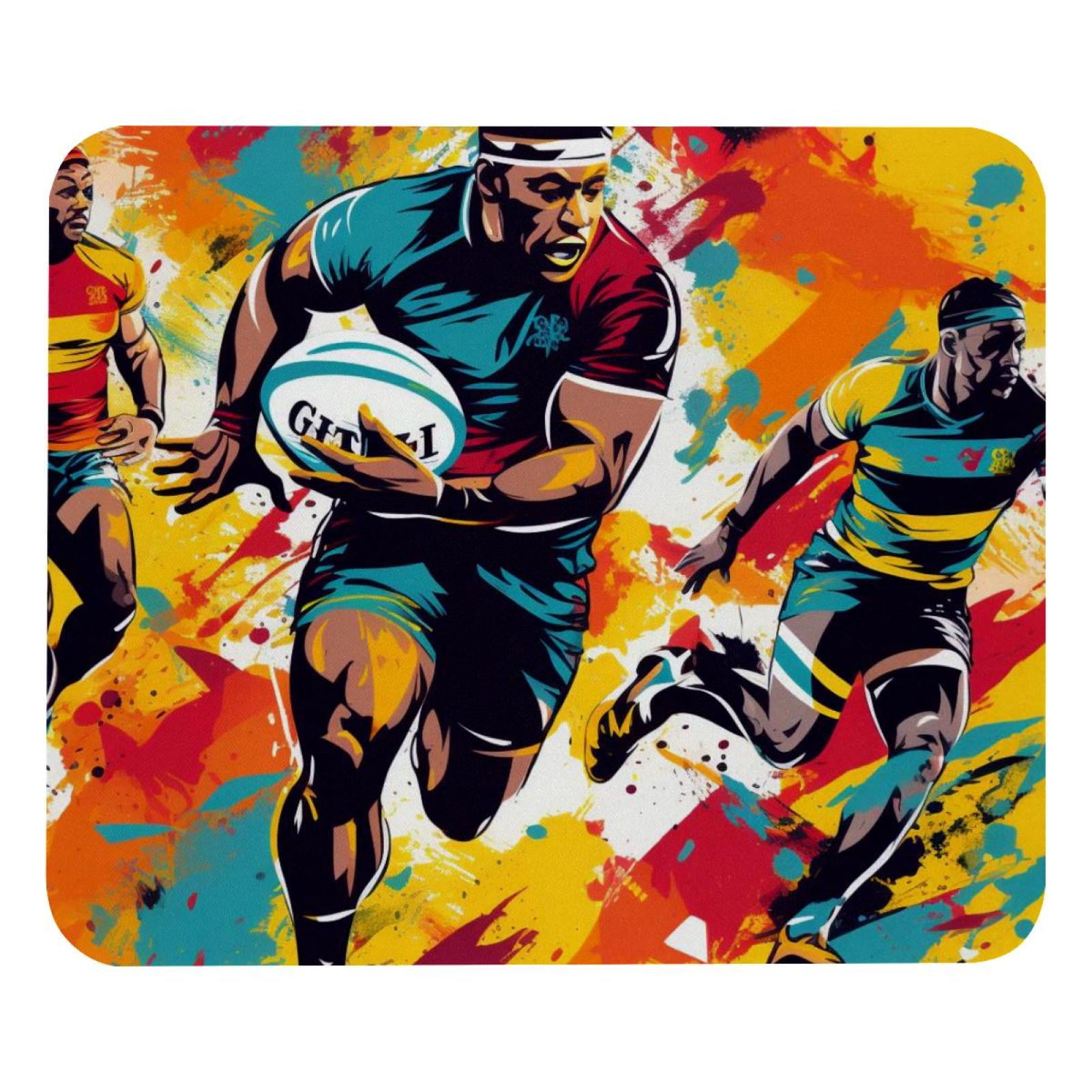 Rugby Football Mouse Pad, Rubber Base Computer Mouse Pads for Wireless ...