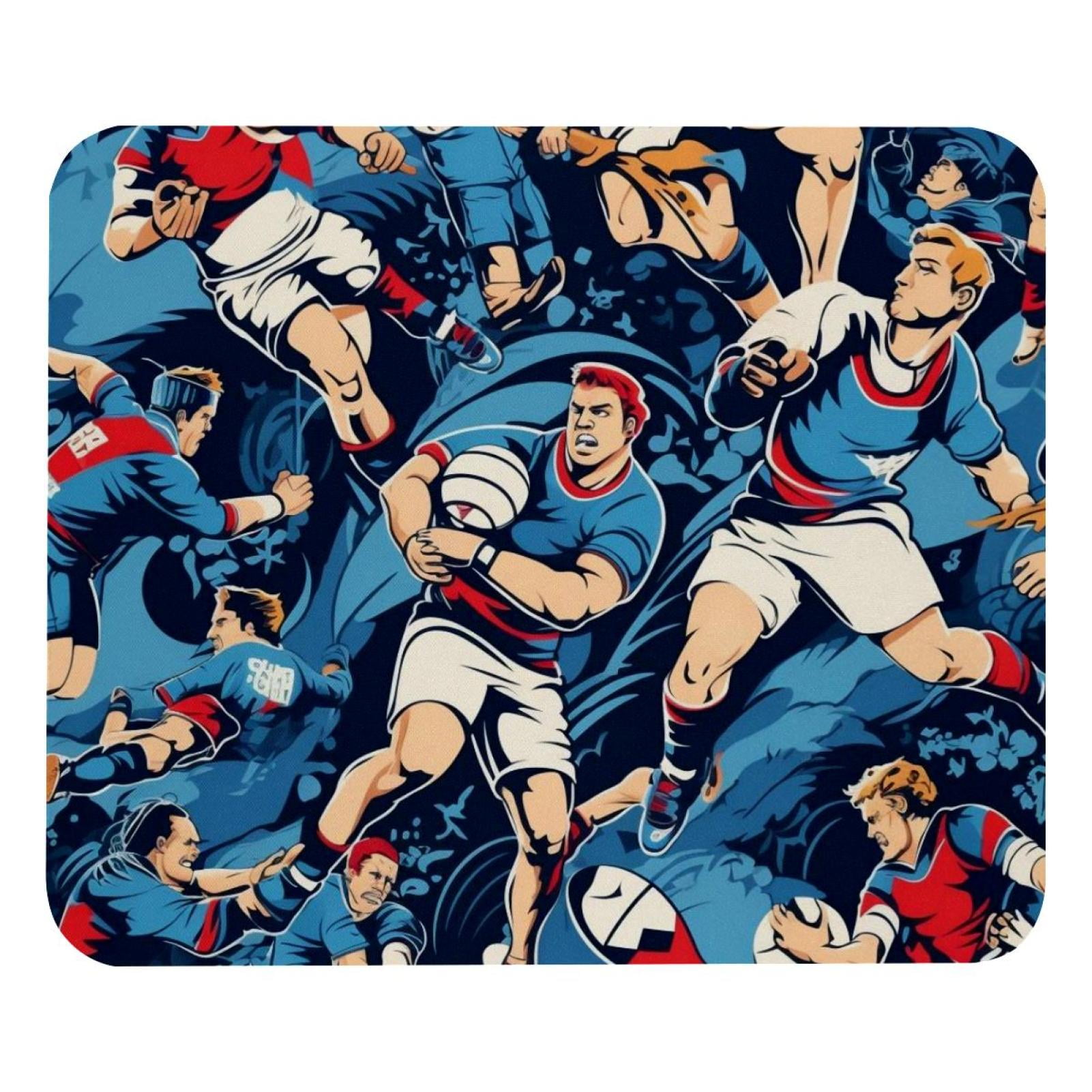 Rugby Football Mouse Pad, Rubber Base Computer Mouse Pads for Wireless ...