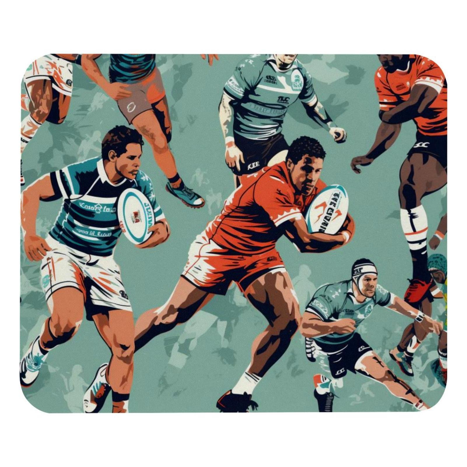Rugby Football Mouse Pad, Rubber Base Computer Mouse Pads for Wireless ...