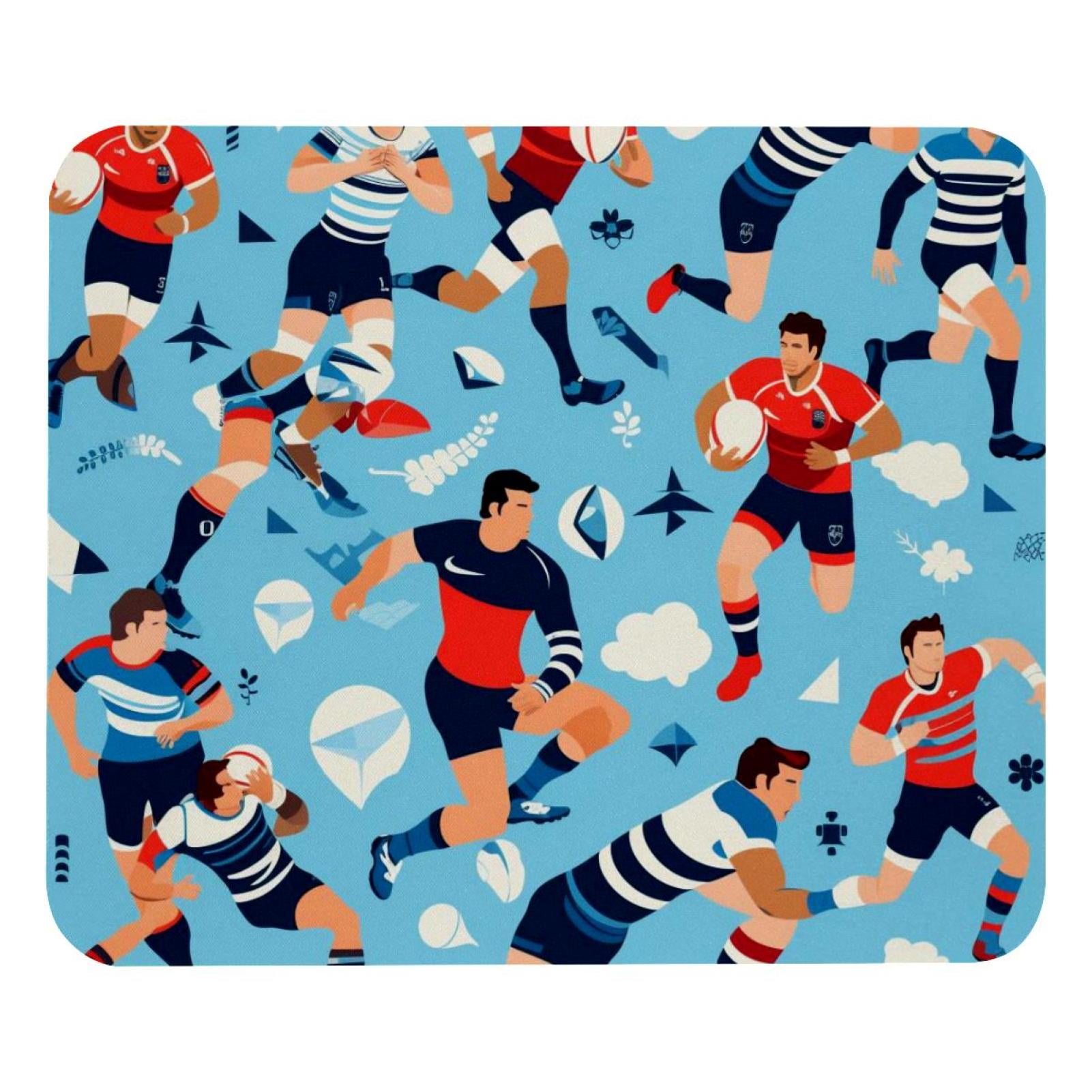 Rugby Football Mouse Pad, Rubber Base Computer Mouse Pads for Wireless ...