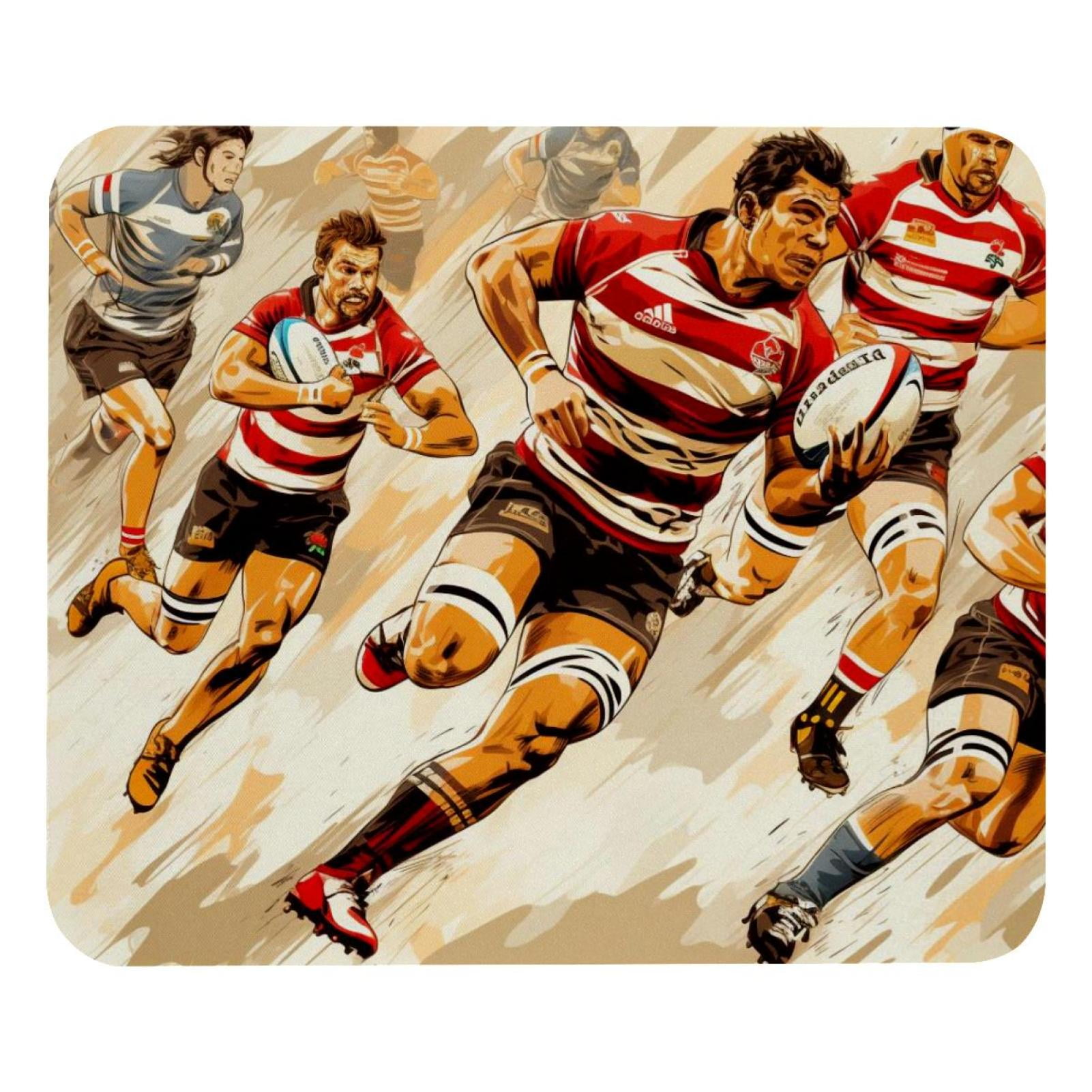 Rugby Football Mouse Pad, Rubber Base Computer Mouse Pads for Wireless ...