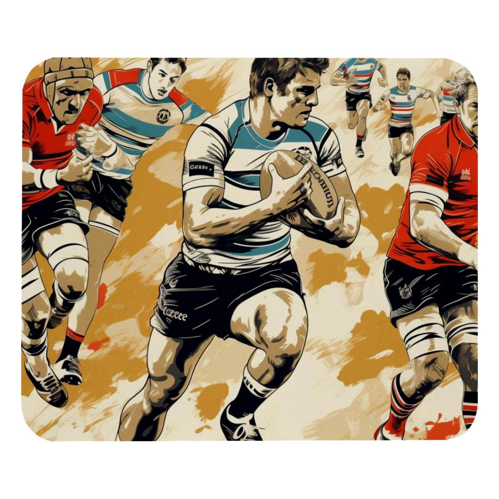 Rugby Football Mouse Pad, Rubber Base Computer Mouse Pads for Wireless ...