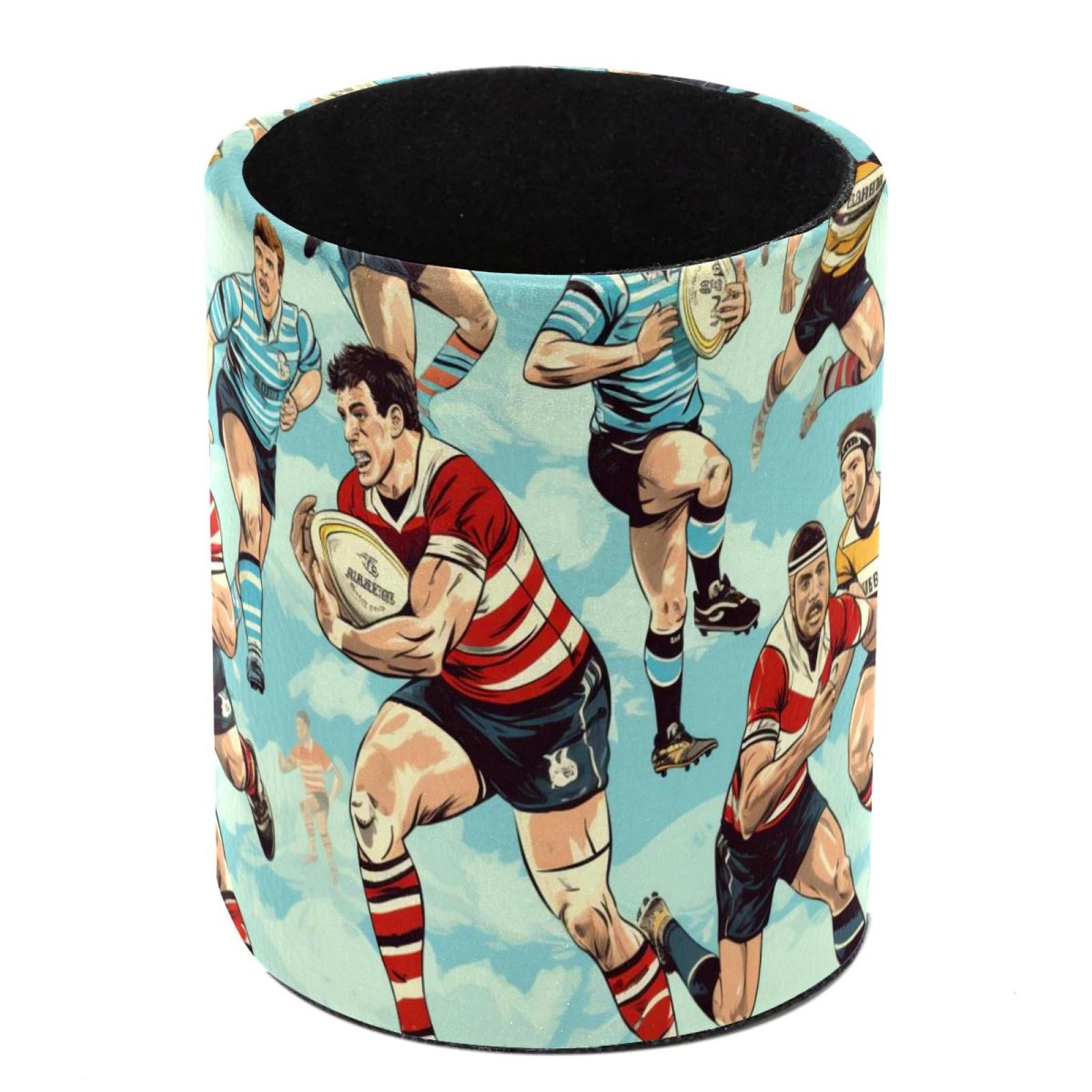 Rugby Football Pencil/Pen Holder for desk, Round Desktop Organizer for ...