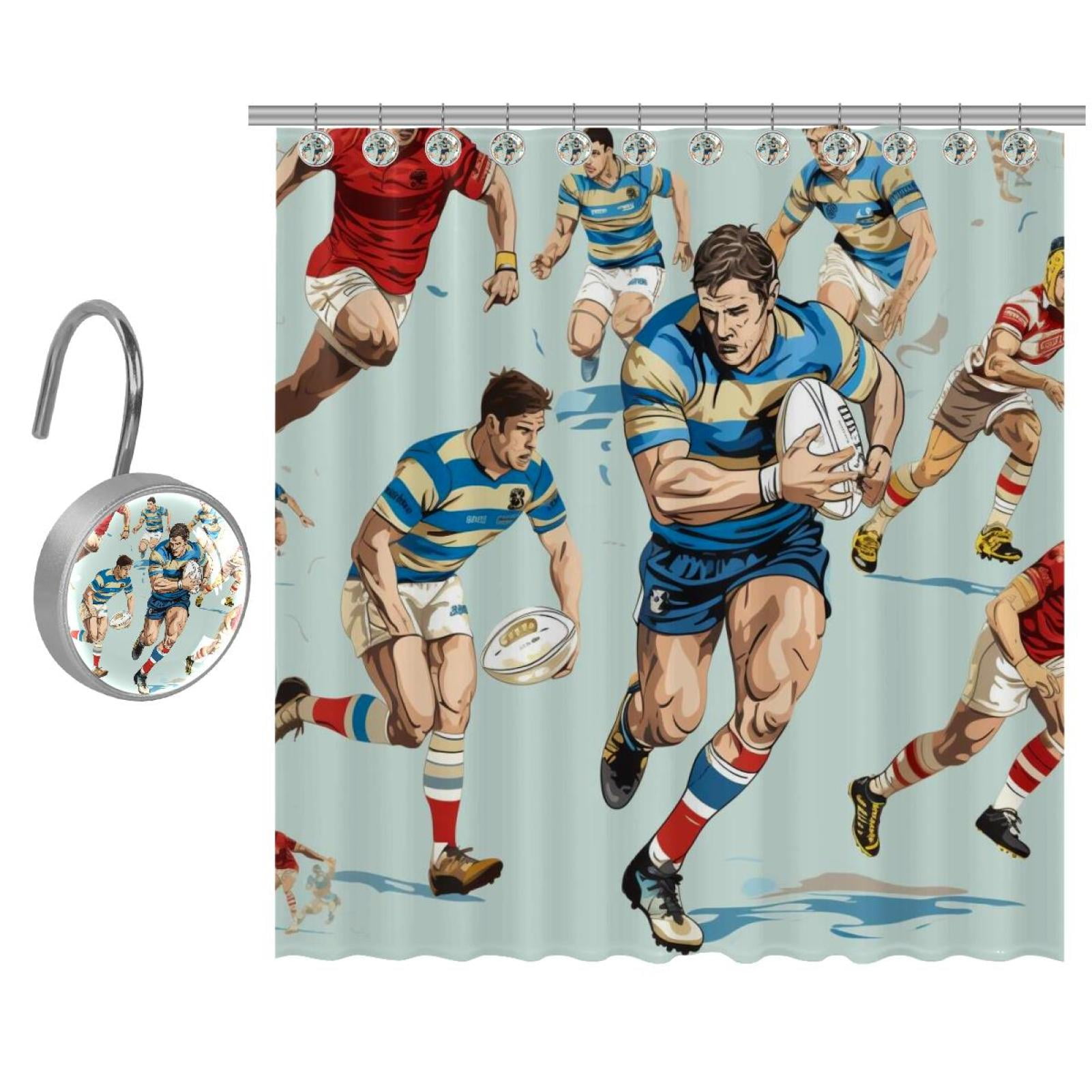 Rugby Football Shower Curtain for Bathroom - Walmart.com