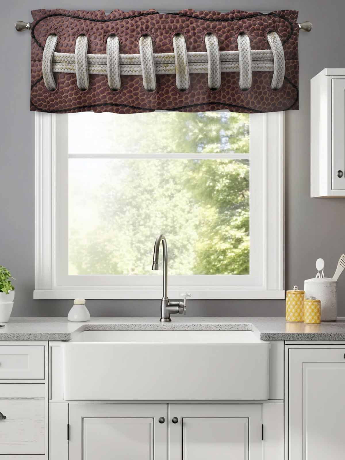 Rugby Football Sport Valances for Windows,Rod Pocket Valance for ...