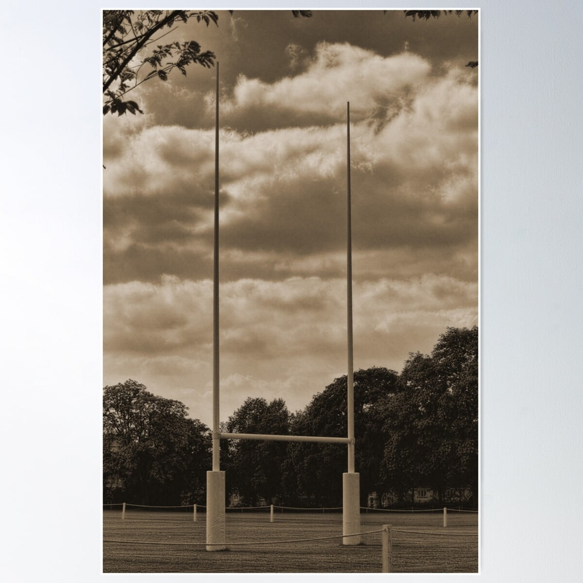 Rugby Goal Post At Rugby School Poster Wall Art, Modern Wall Decor For ...