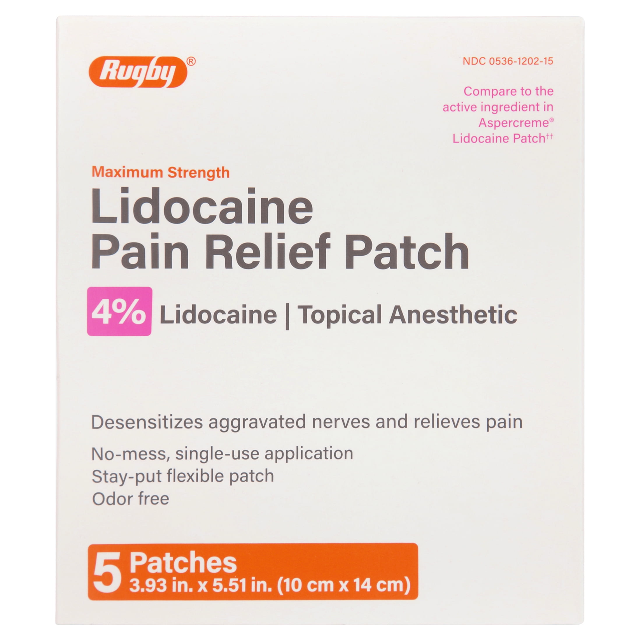 Rugby Maximum Strength Topical Anesthetic 4% Lidocaine Pain Relief ...