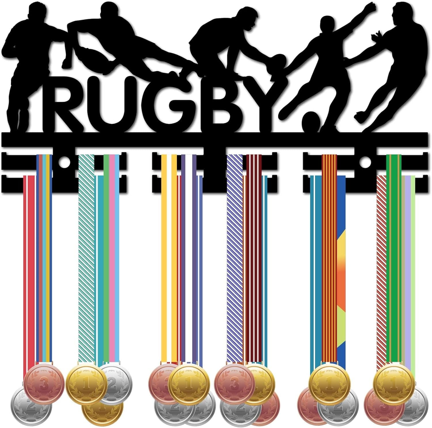 Rugby Medal Holder Medal Hangers Display Acrylic Medal Rack Sports ...