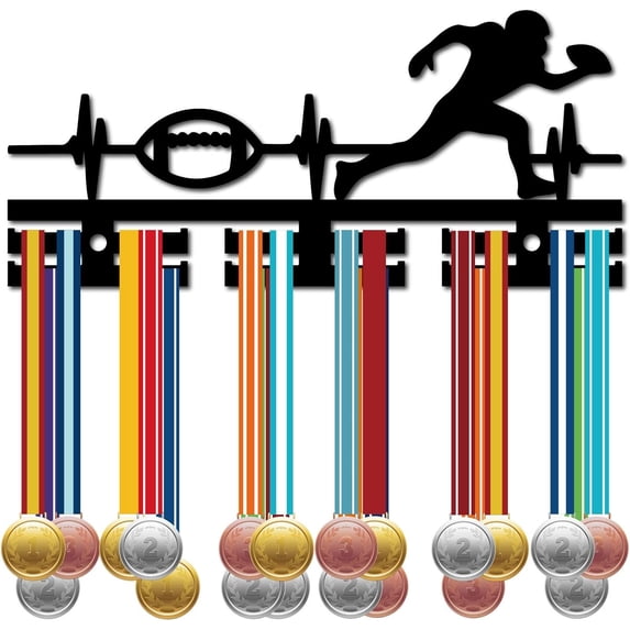Rugby Medal Holder Sports Medal Hanger Display Awards Ribbons Acrylic ...