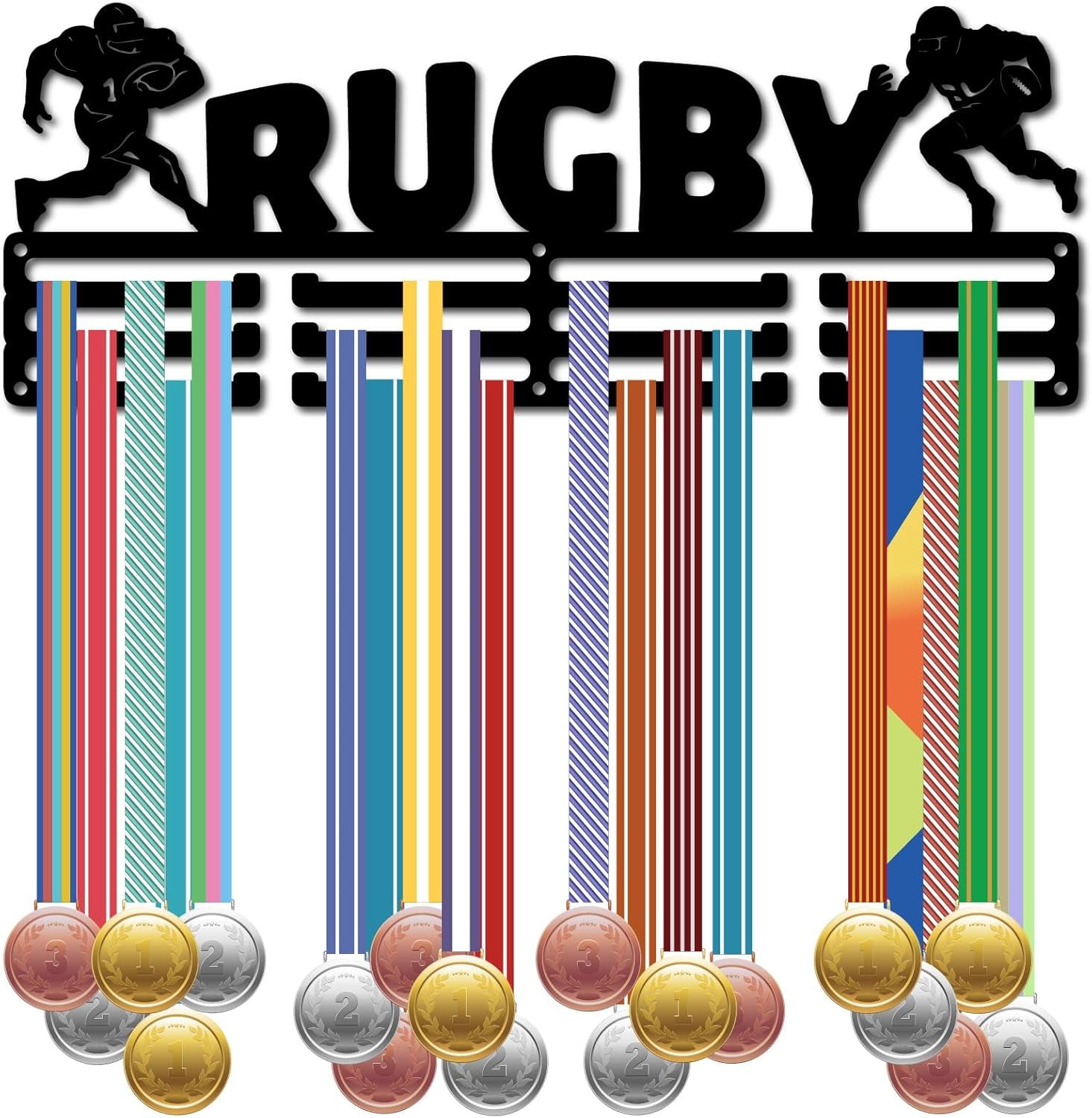 Rugby Medal Holder Sports Medal Hanger Display Race Awards Iron Hooks ...