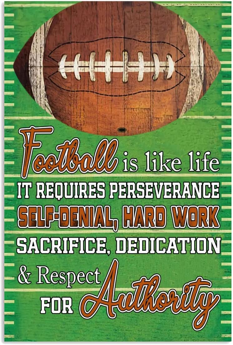 Rugby Metal Tin Signs Football Is Like Life Posters Rugby Club ...