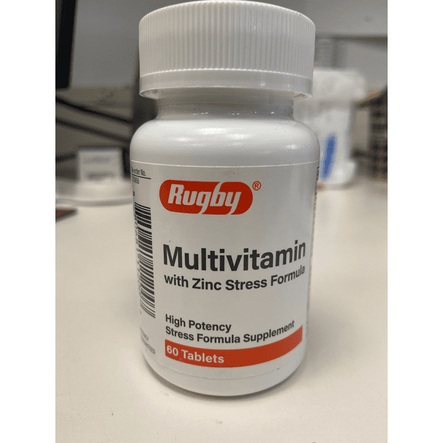 Rugby Multivitamin with Zinc Stress Formula, High Potency Stress ...