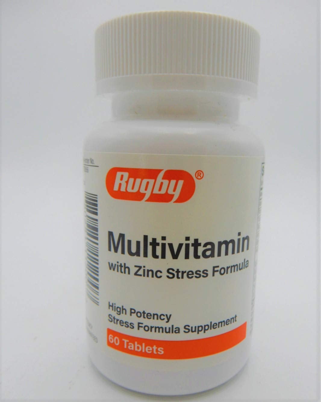 Rugby 80681011200 Multivitamin With Zinc Stress Formula Bottle of 60 ...