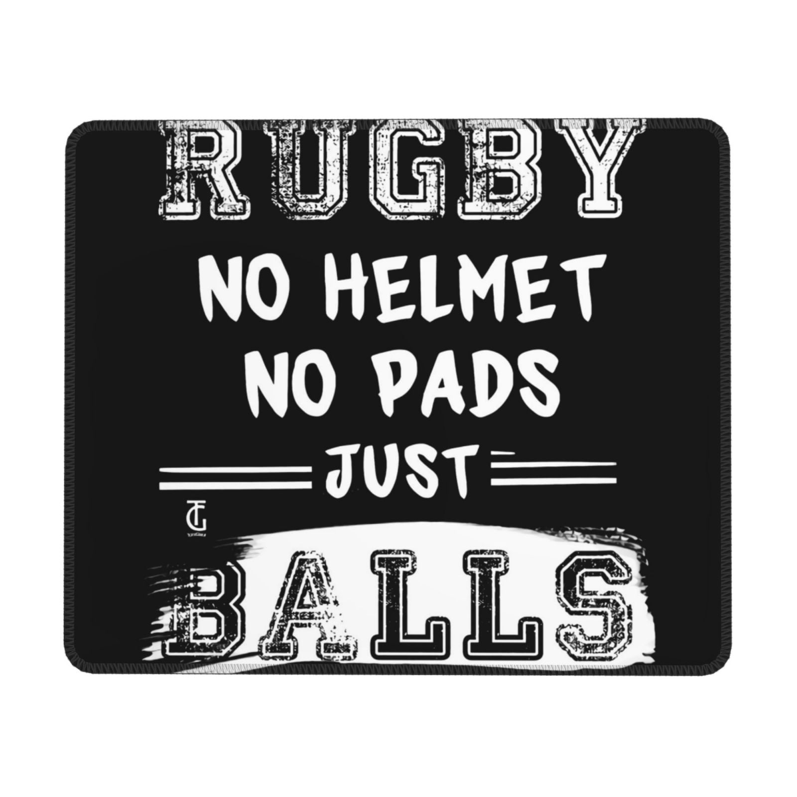 Rugby No Helmet No Pads Just Balls Mouse Pad Square Cute Mouse Pads For ...
