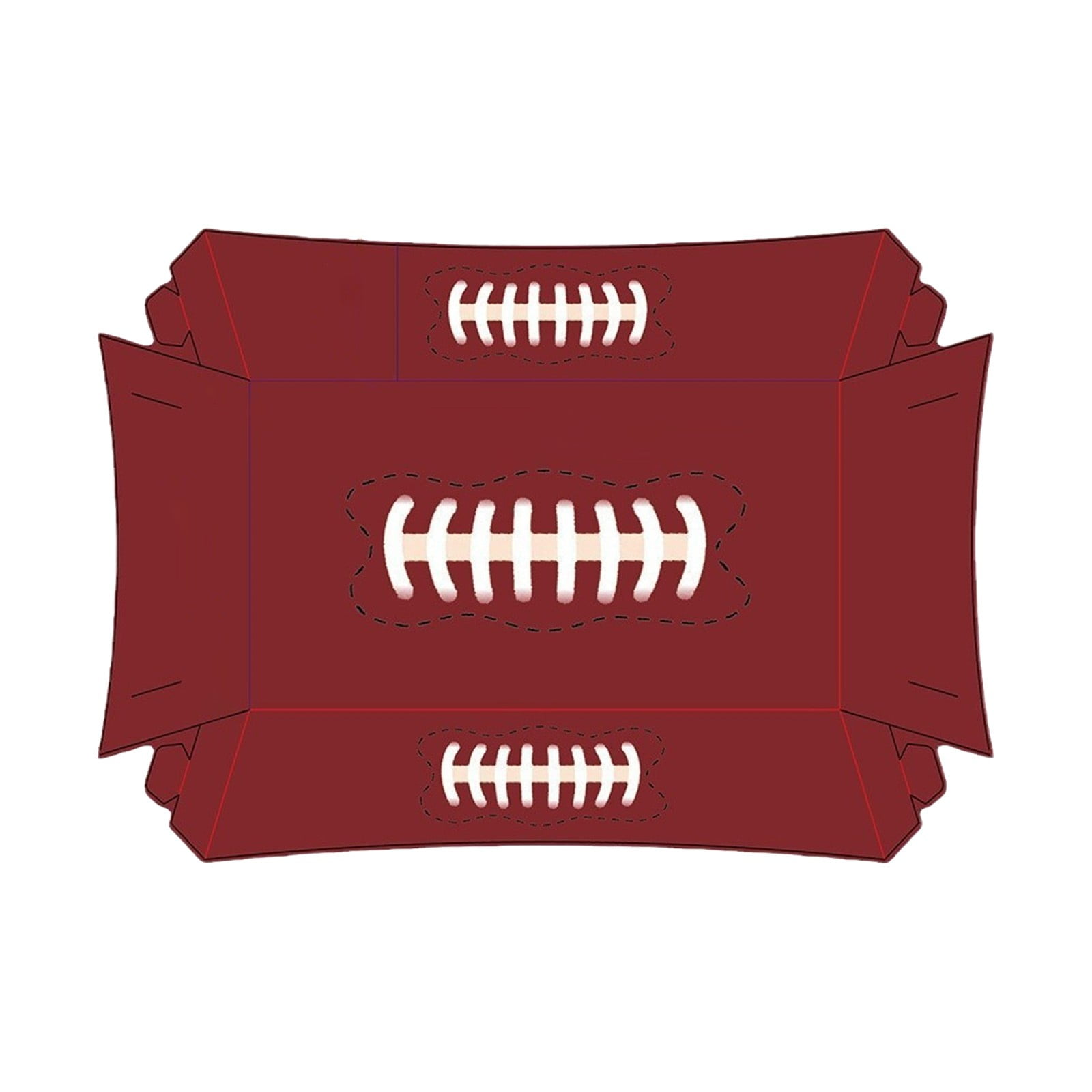 Rugby Party Snack Packaging Box Brown, Rugby Chicken Burger Packing Box ...