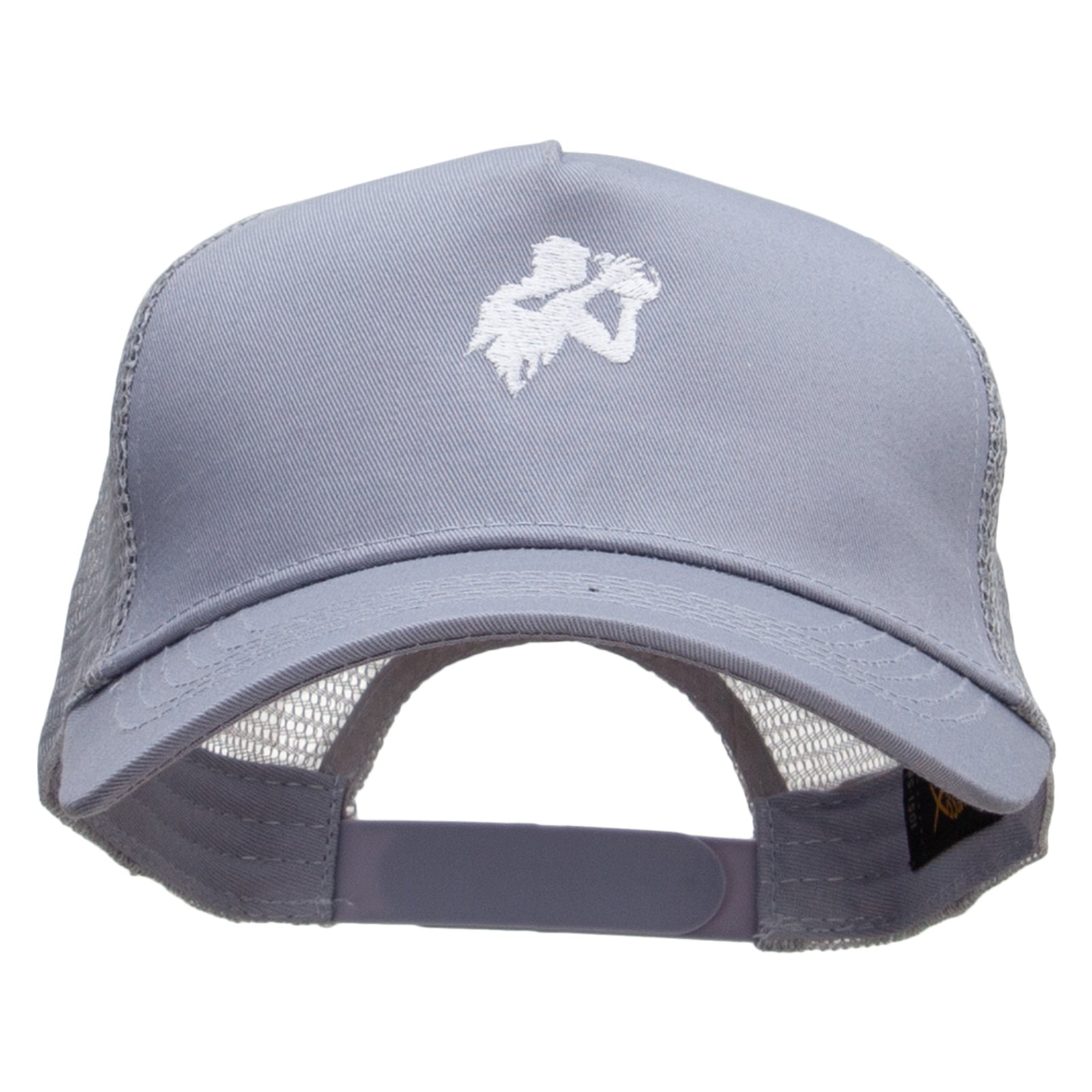 Rugby Player Five Panels Pro Style Trucker Mesh Cap - Grey OSFM ...